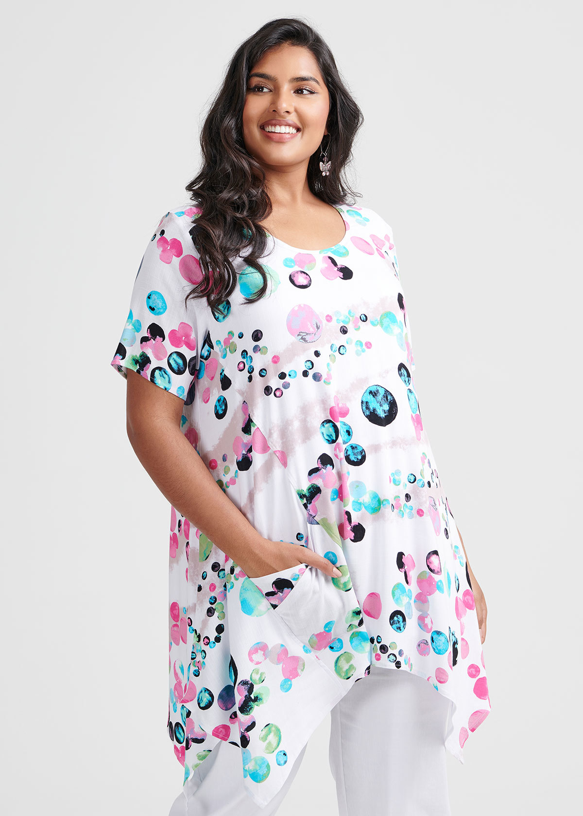 Shop Plus Size Crazy Cool Spot Tunic, Print | Taking Shape NZ