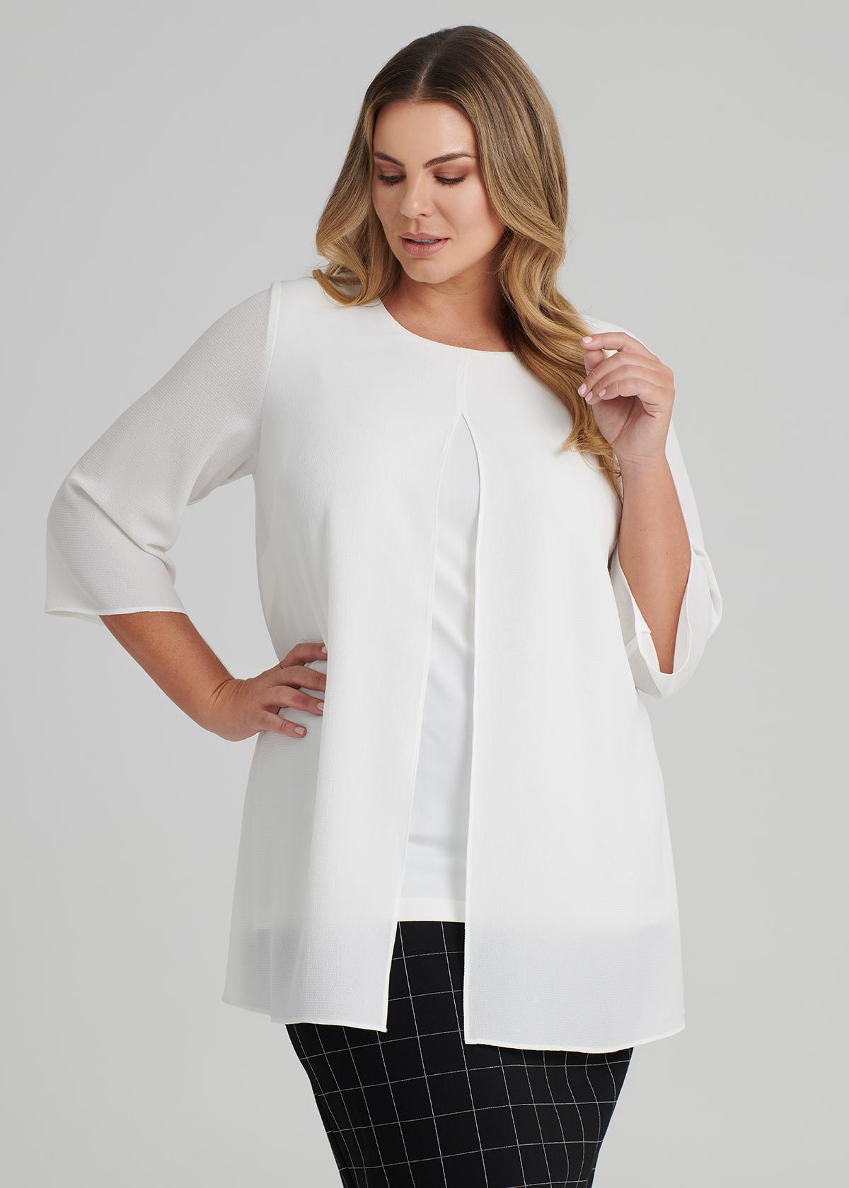 Shop Plus Size Secretary Top, White | Taking Shape AU