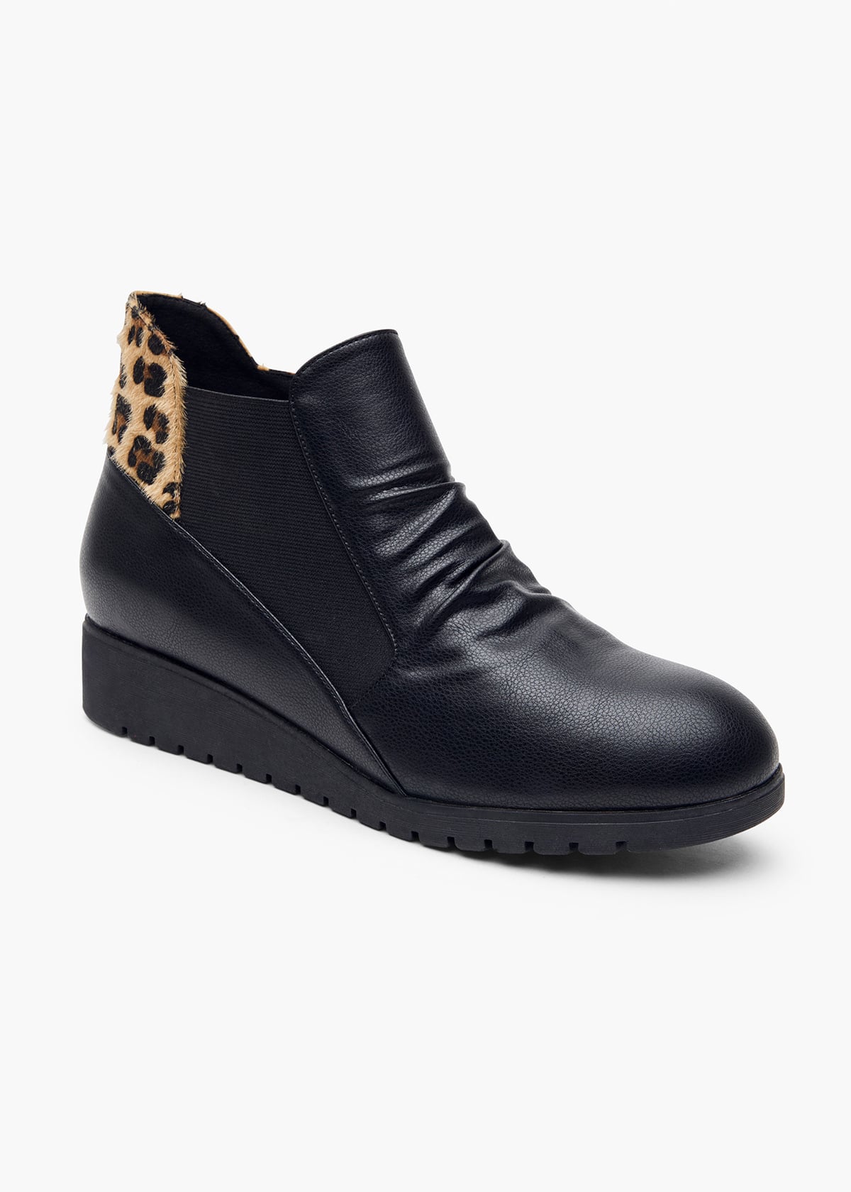 Shop Black Flexible Wedge Ankle Boot | Comfortable Shoes | Taking Shape AU