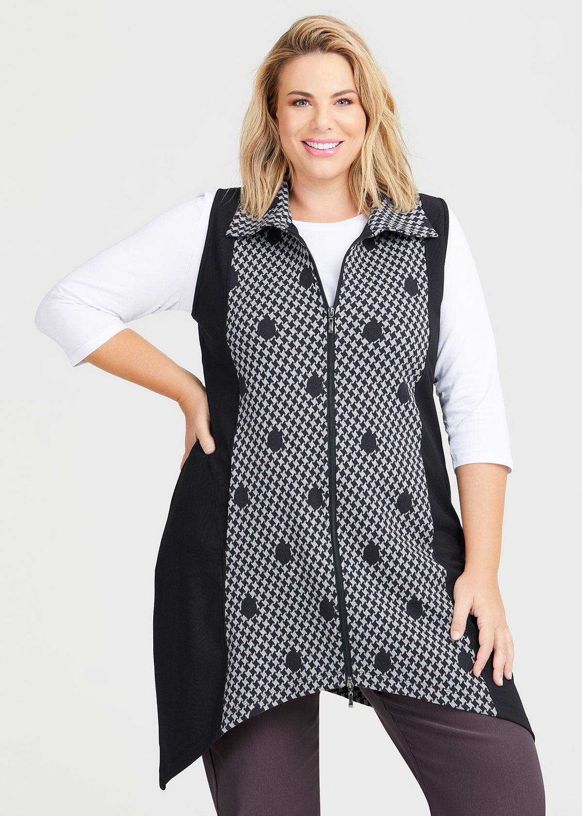 Shop Plus Size Spliced Jacquard Vest, Multi | Taking Shape AU