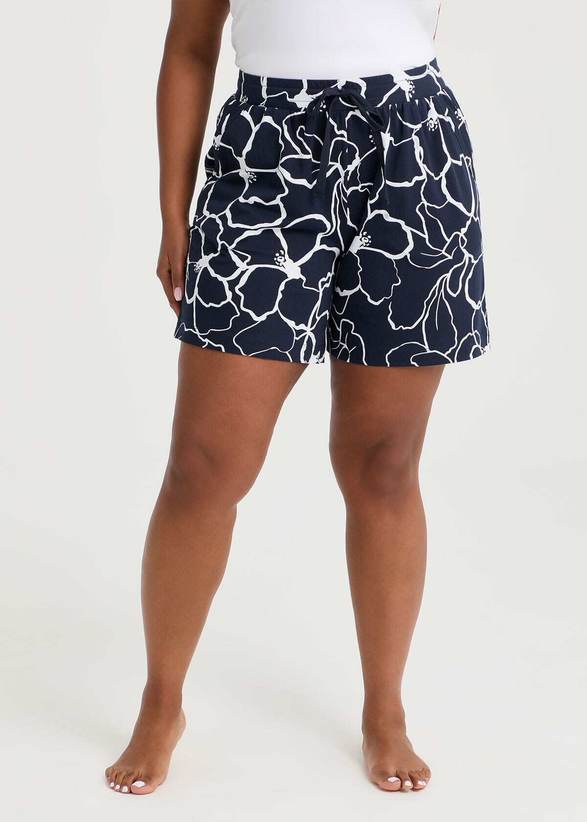 Shop Plus Size Australian Cotton Flora Pj Short, Blue | Taking Shape HK