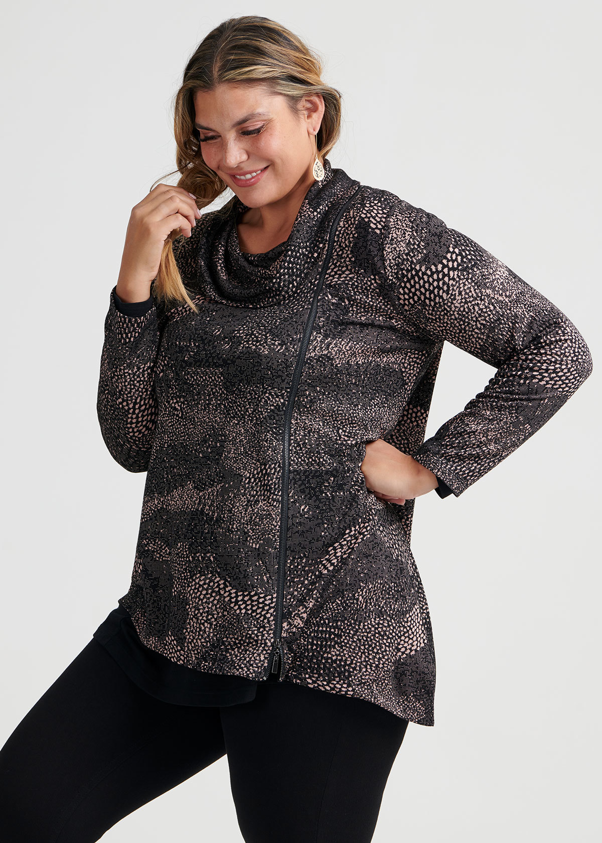 Shop Plus Size Lakeside Jacquard Top in Print | Taking Shape AU
