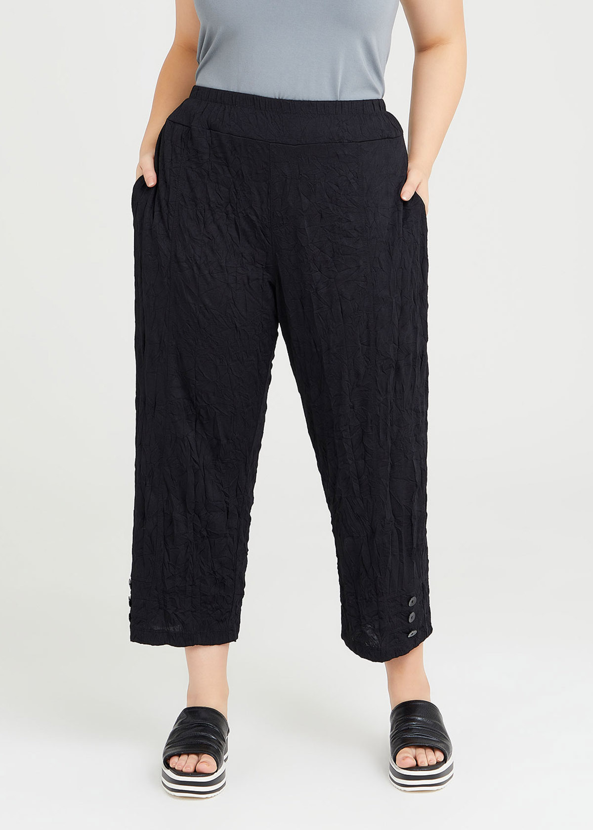 Shop Plus Size Retreat Crush Crop Pant, Black | Taking Shape AU