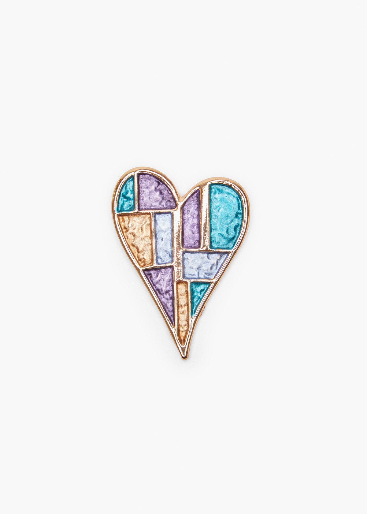 Shop Enamel Heart Magnetic Brooch in Multi | Accessories | Taking Shape NZ