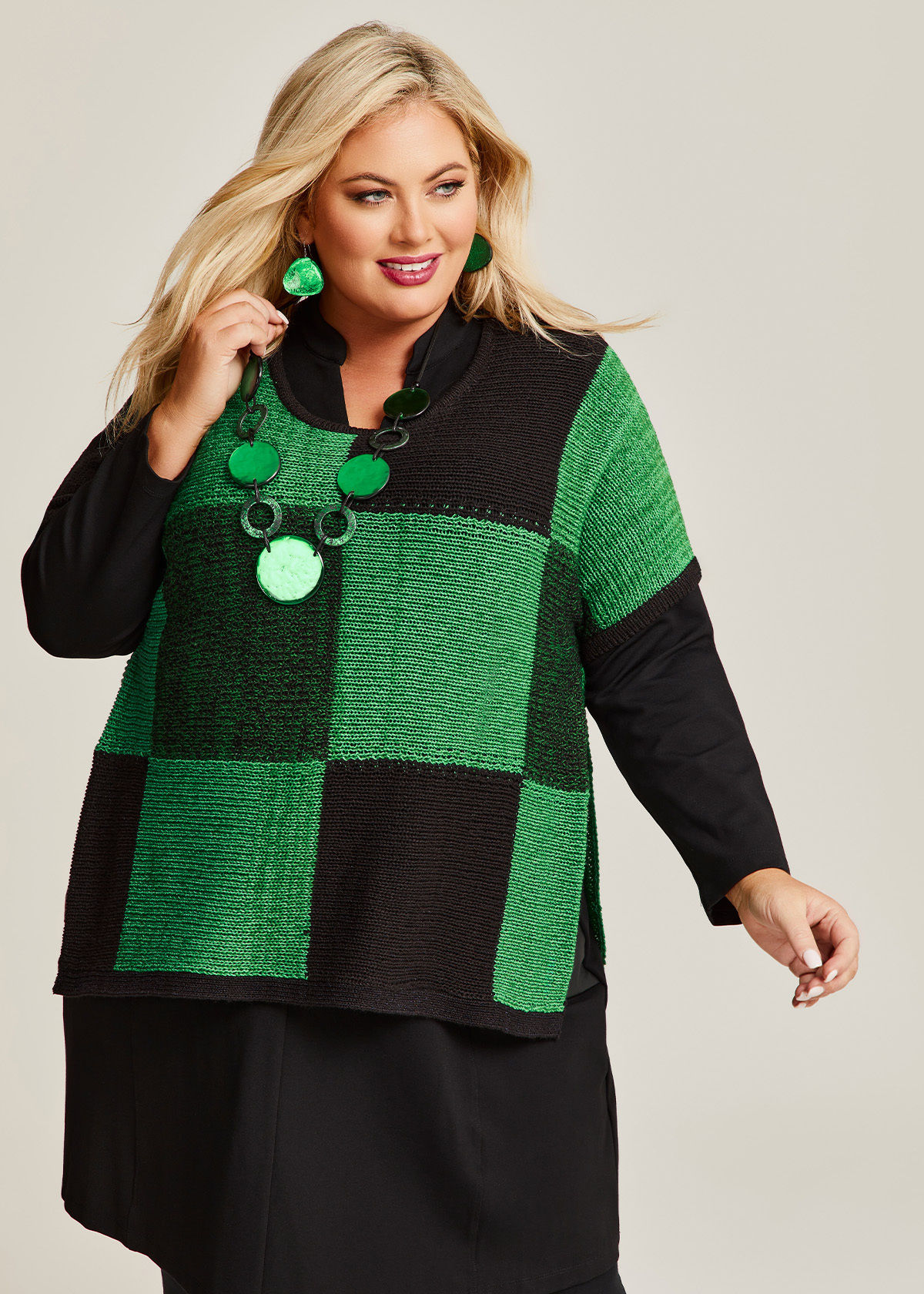 Plus Size Checkerboard Jumper | Sizes 12-30 | Taking Shape