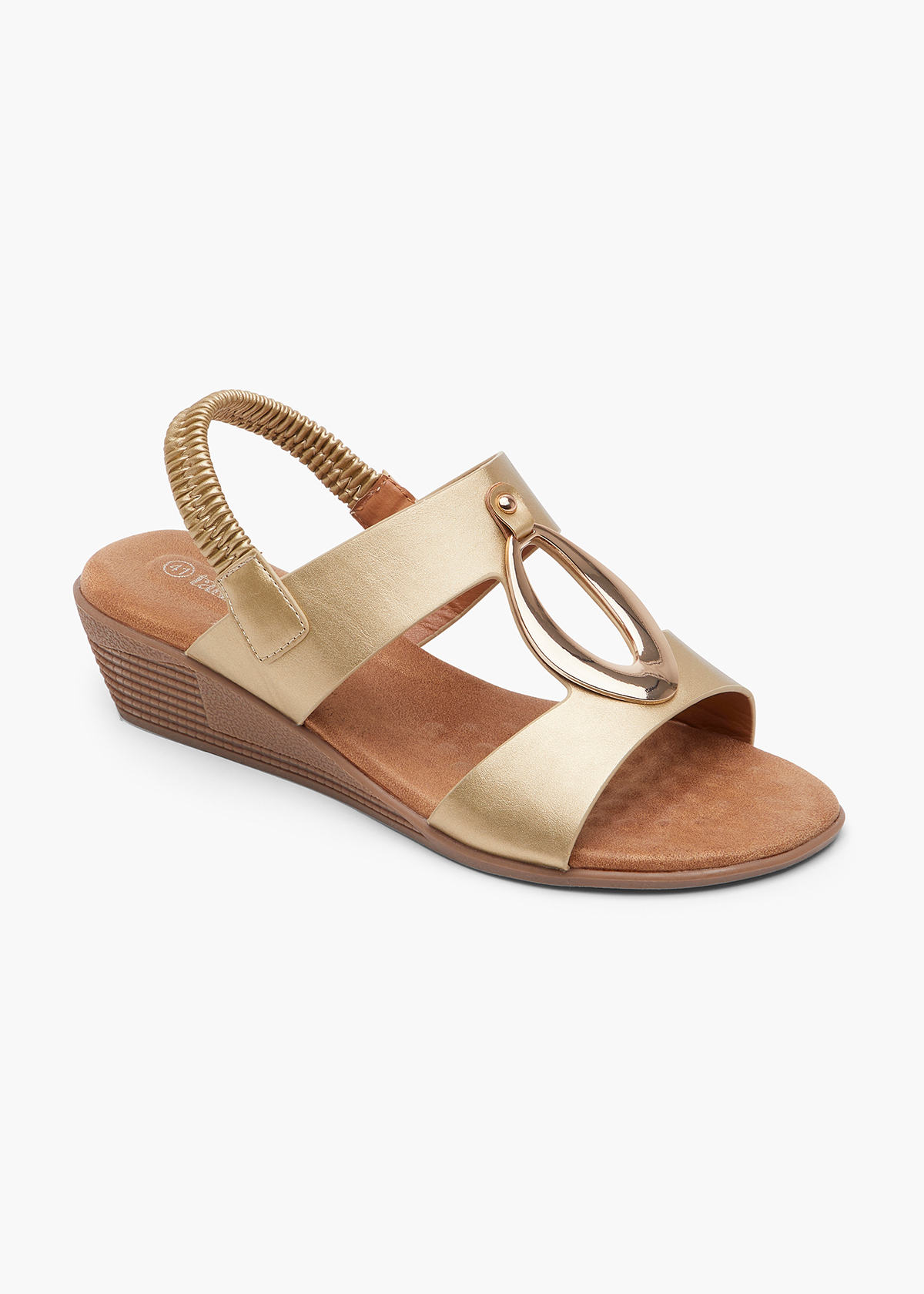 Shop Multi Ring Detail Flex Wedge Sandal | Comfortable Shoes | Taking ...