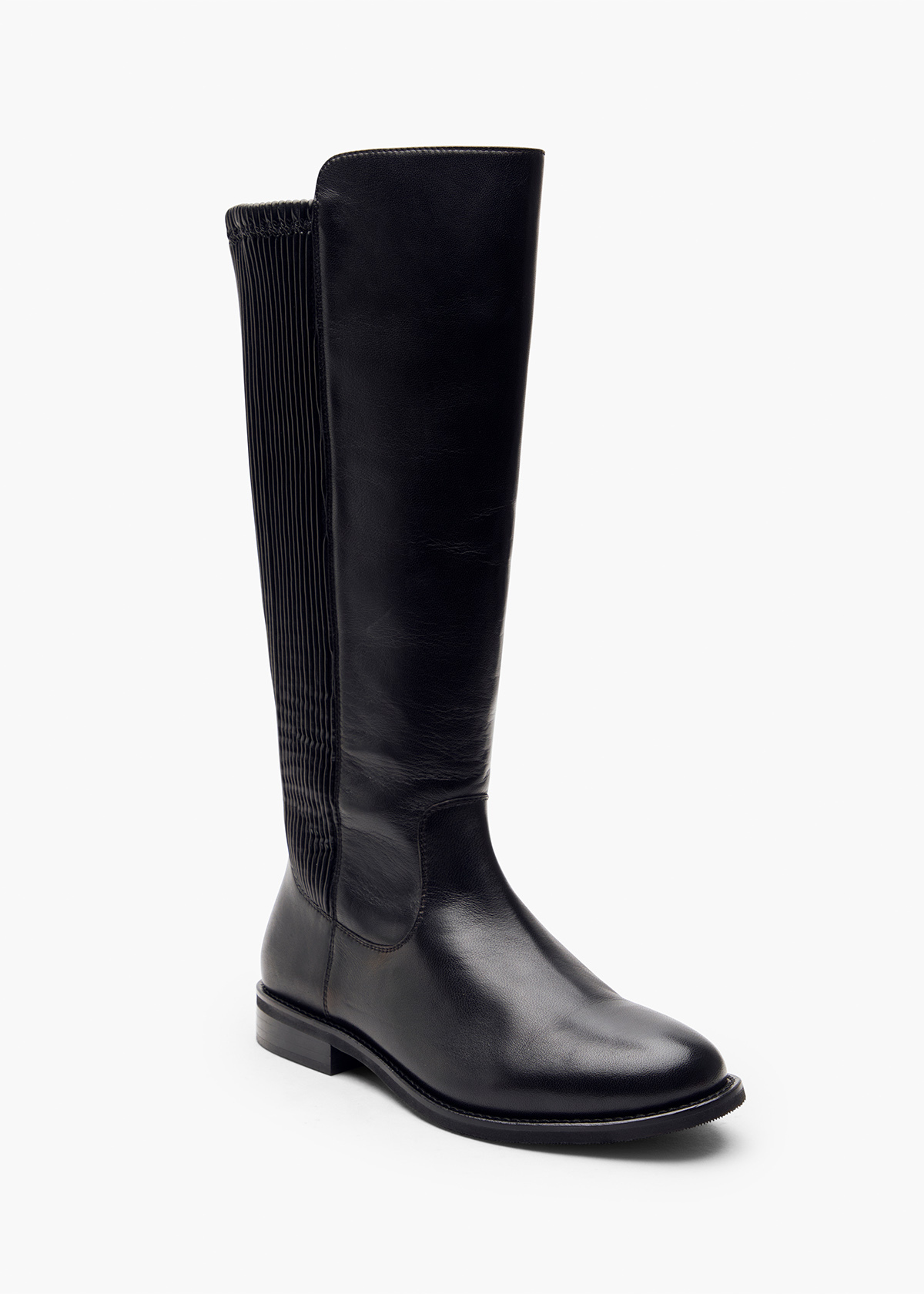 Leather Knee High Women's Boots: Black Leather | Taking Shape AU