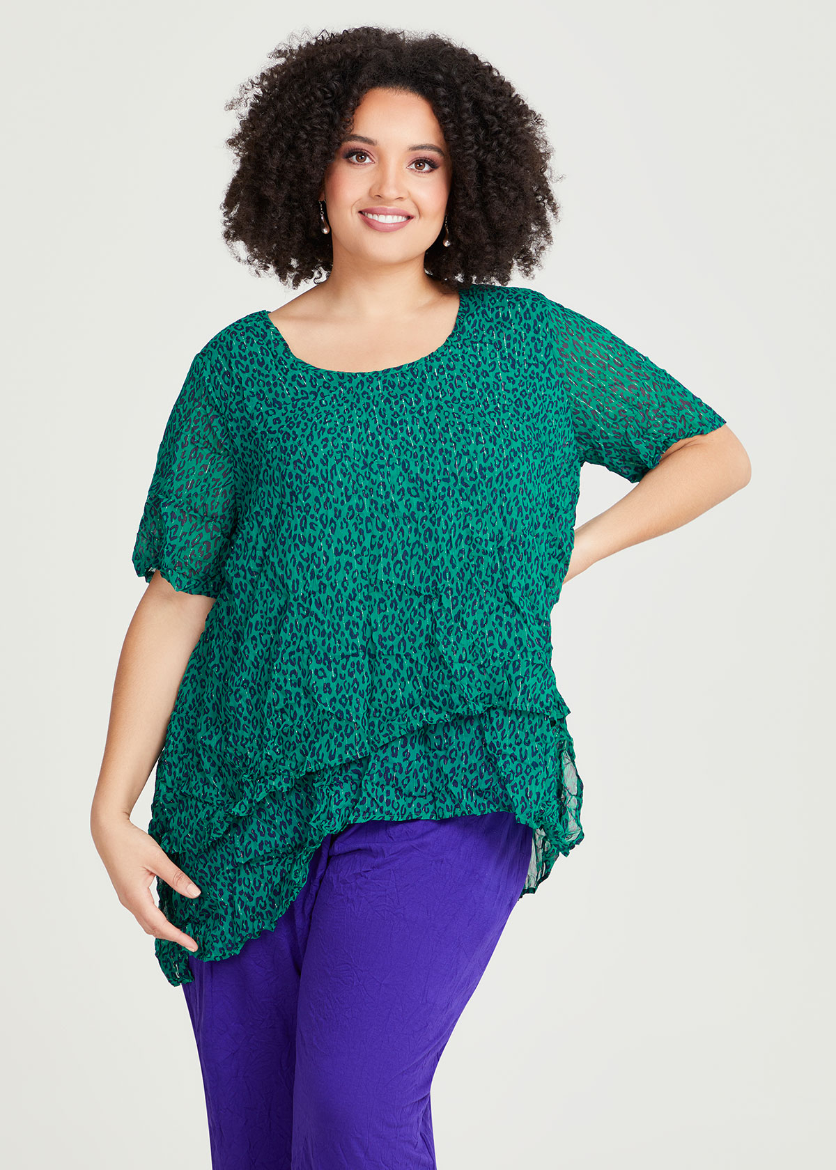 Shop Plus Size Layered Top In Green Taking Shape Au