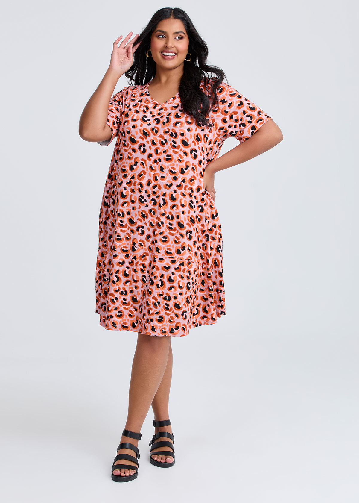 Shop Plus Size Natural Laurie Dress in Multi | Taking Shape IL
