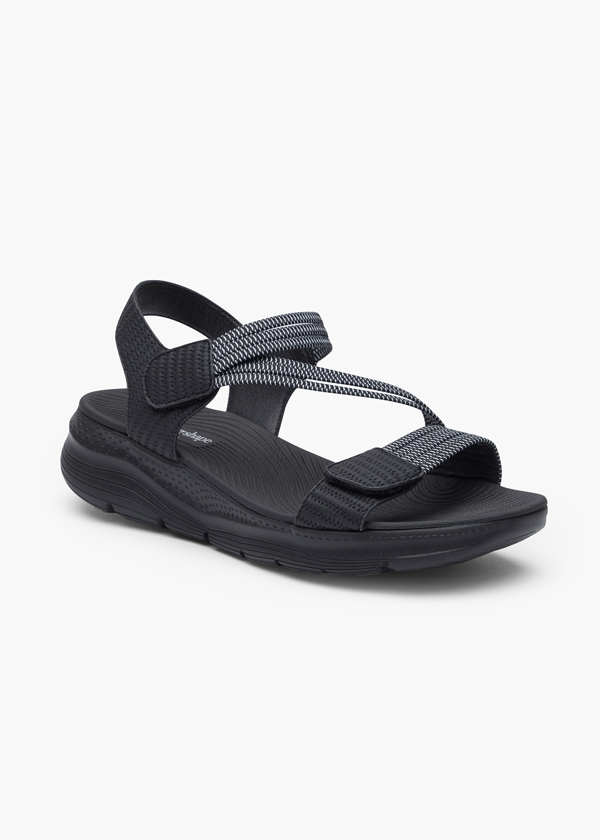 Shop Black Thick Sole Flex Comfort Sandal | Comfortable Shoes | Taking ...