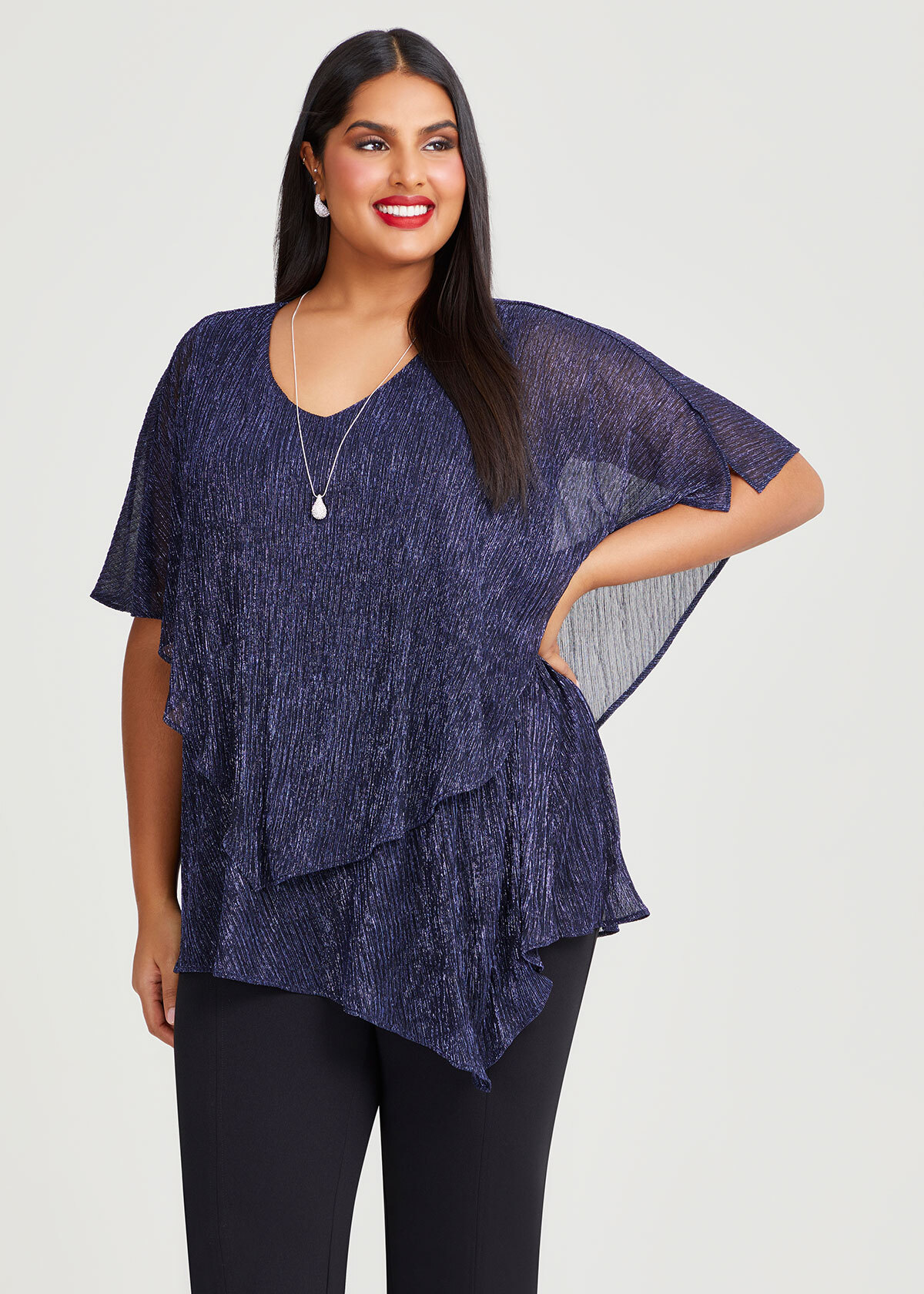 Shop Plus Size Moon Dust Shimmer Top, Black | Taking Shape AU