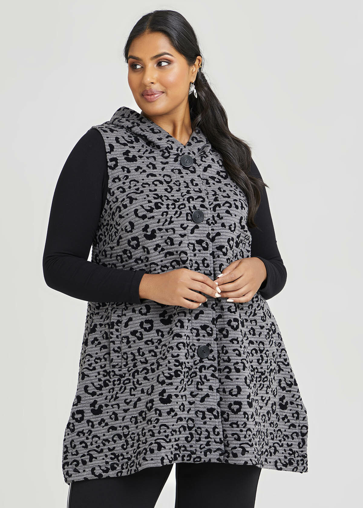 Shop Plus Size Jasper Rib Ponte Vest, Grey | Taking Shape AU