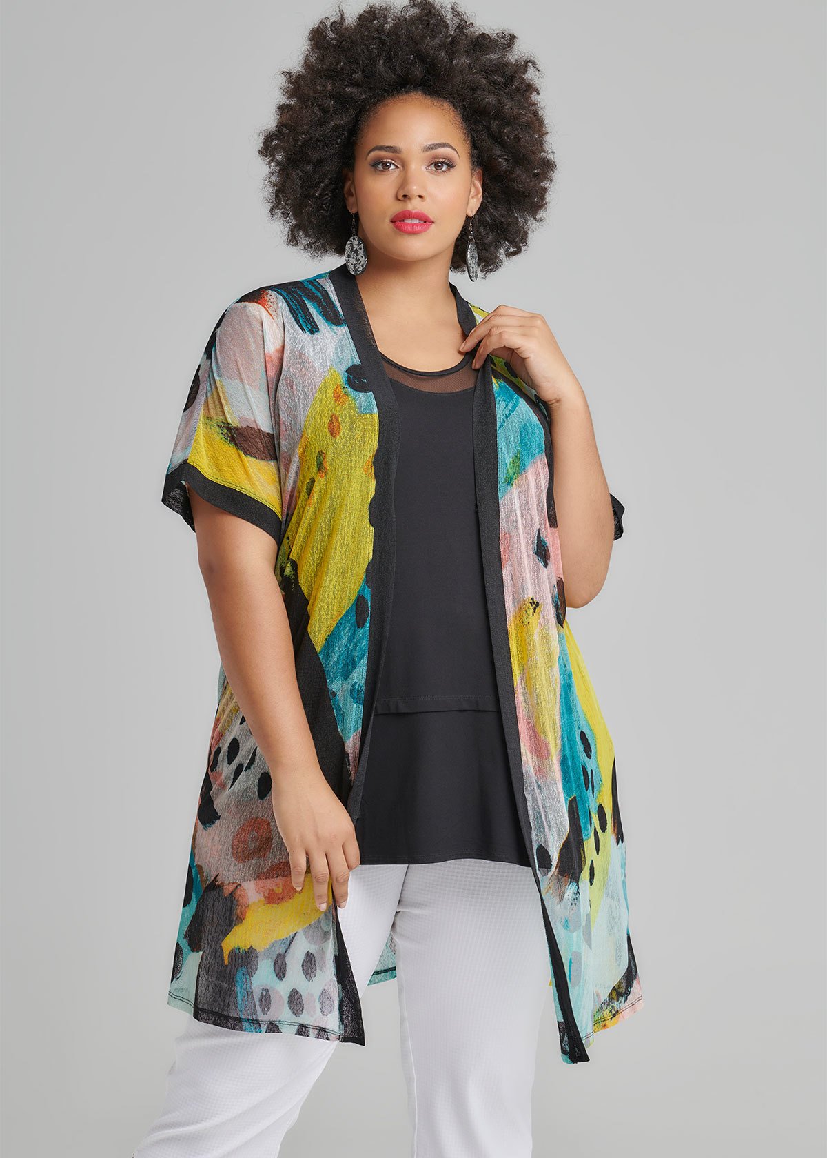 Shop Plus Size Nadia Duster, Multi | Taking Shape NZ