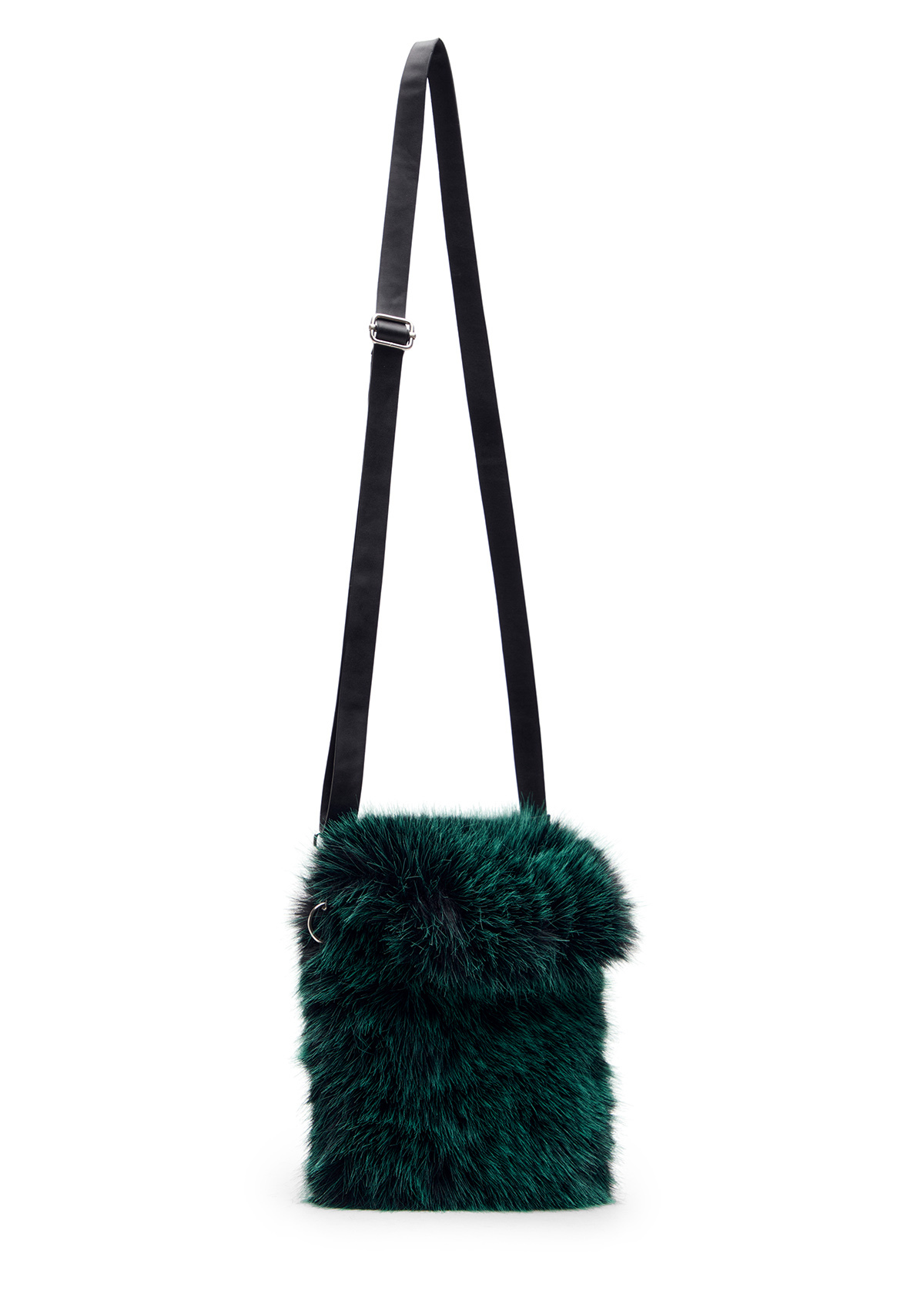 Green Faux Fur Mini Crossbody Bag for Women | Taking Shape NZ