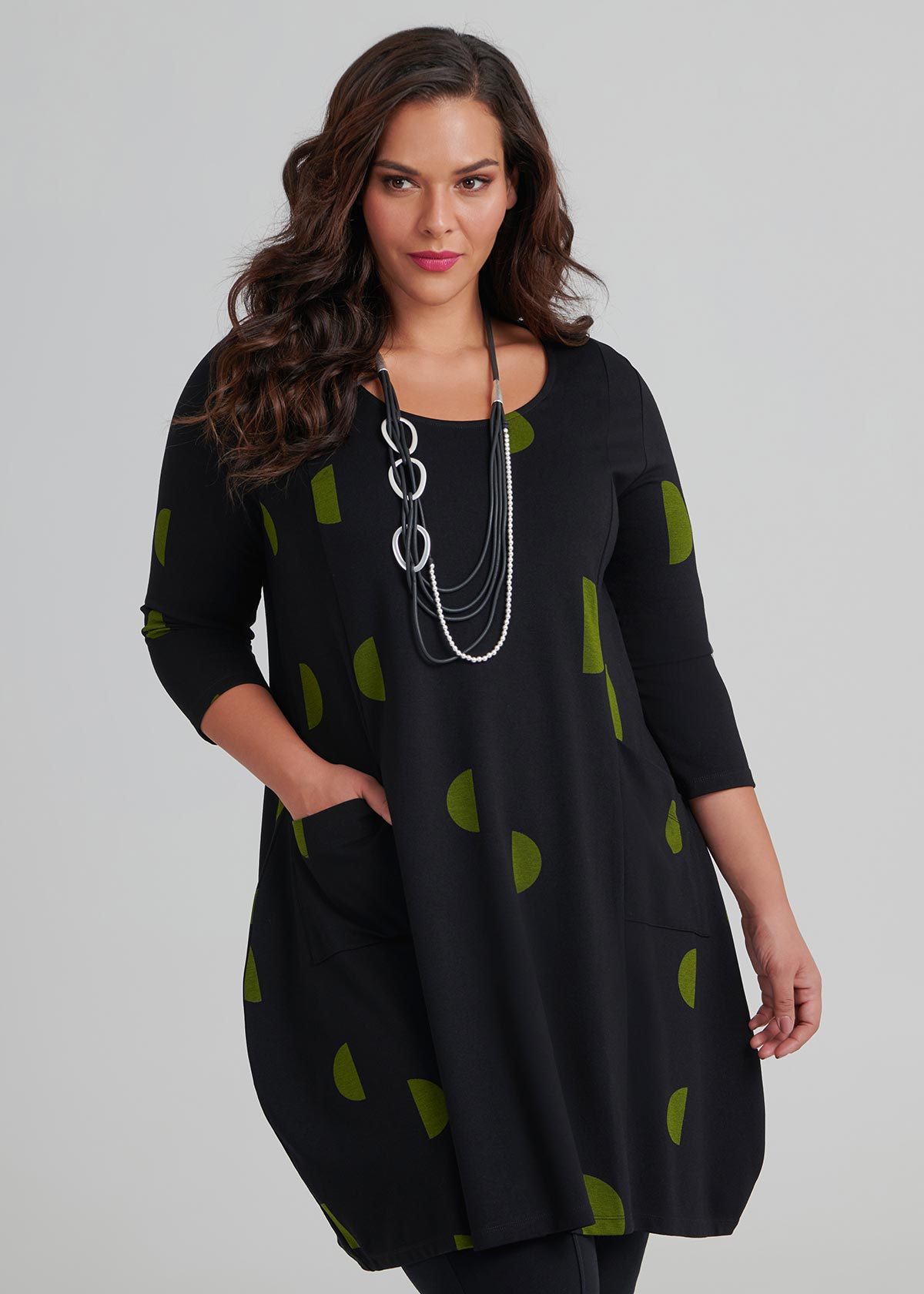 Shop Plus Size Leading Light Ponti Tunic, Spots | Taking Shape AU