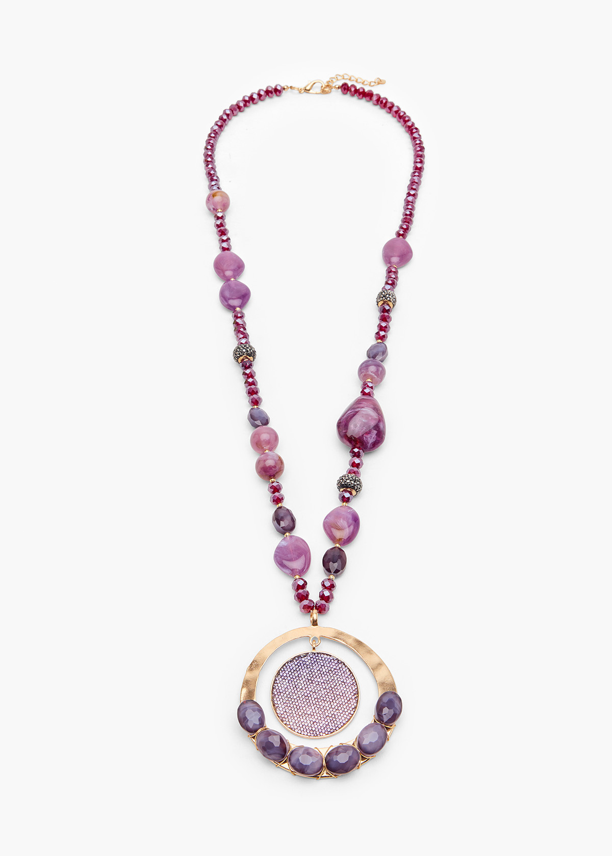 Shop Crystal Gong Necklace in Purple | Accessories | Taking Shape AU