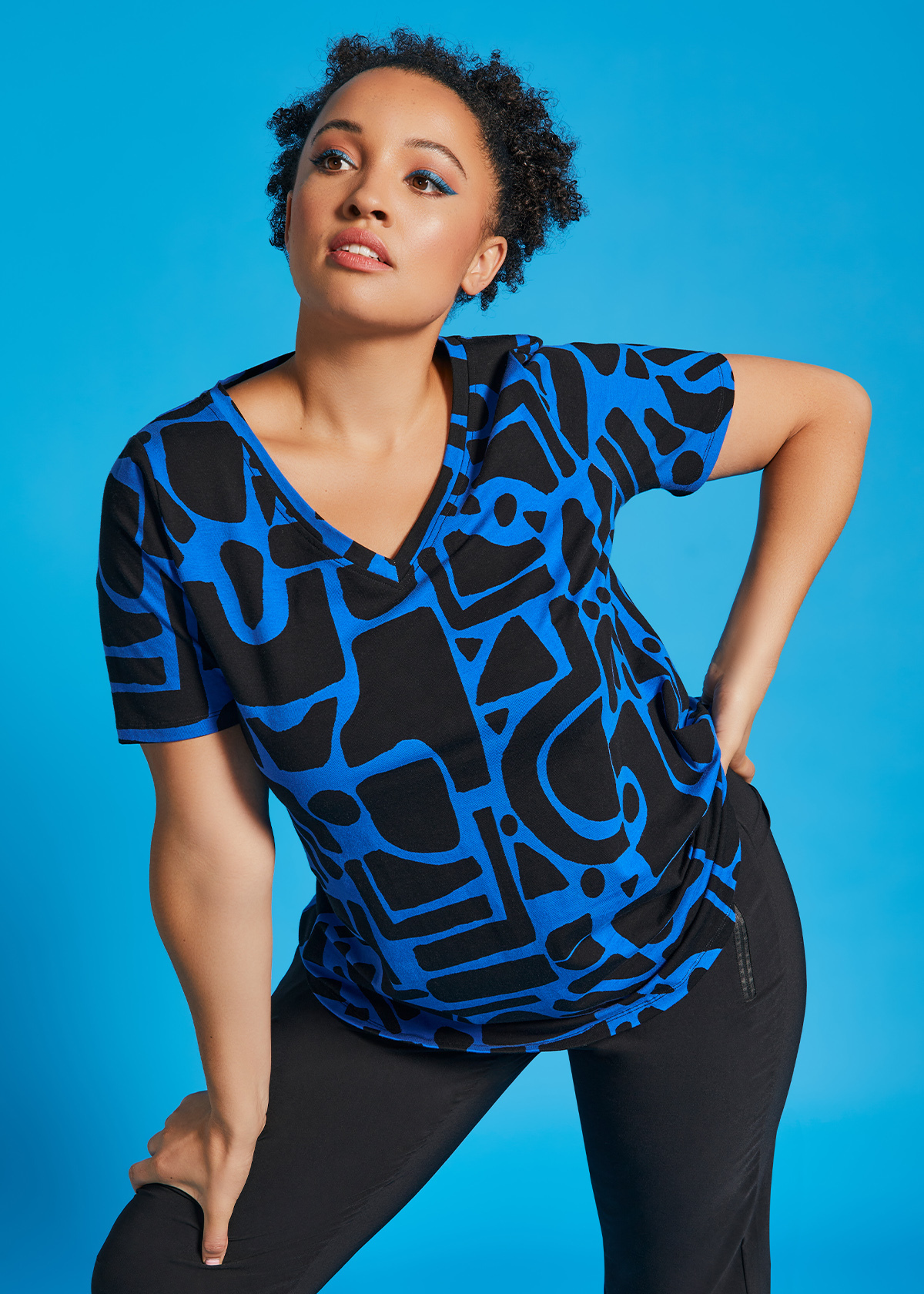 Shop Plus Size Cotton Active Graphic T-shirt, Multi | Taking Shape NZ