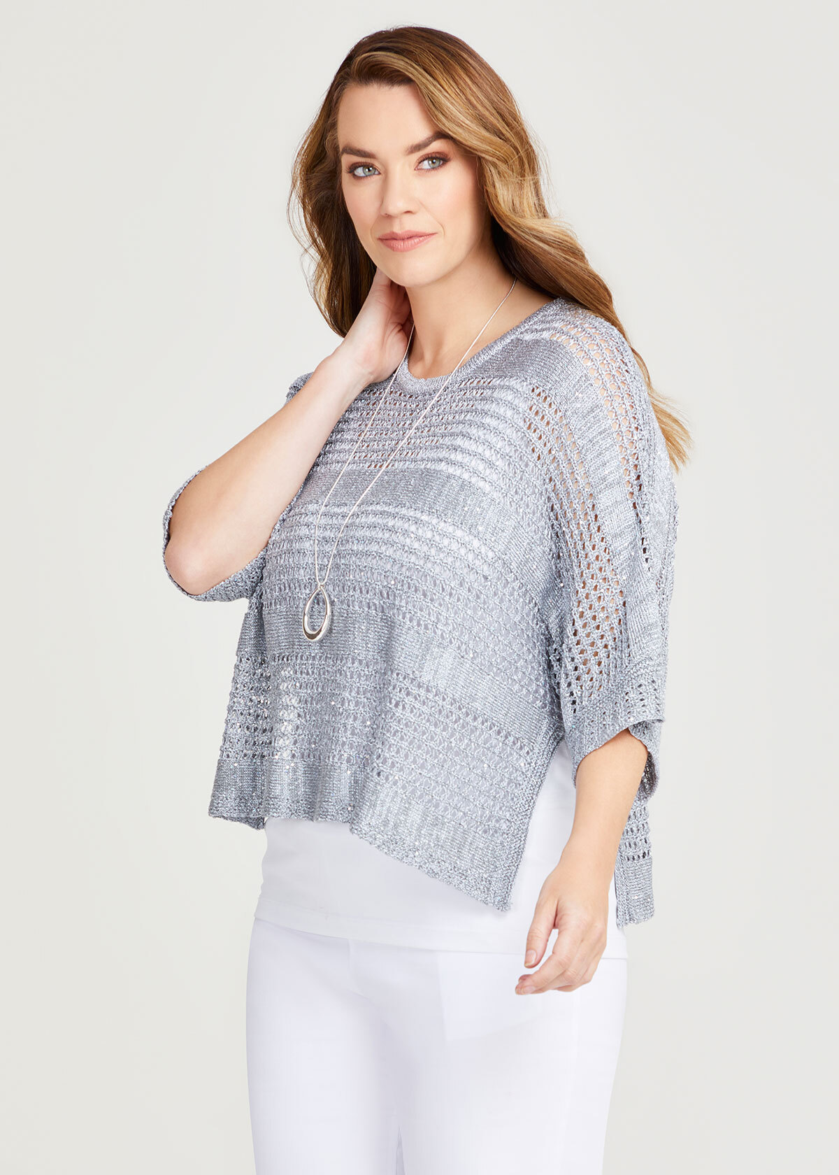 Plus Size Pointelle Sparkle Over Top | Sizes 12-30 | Taking Shape