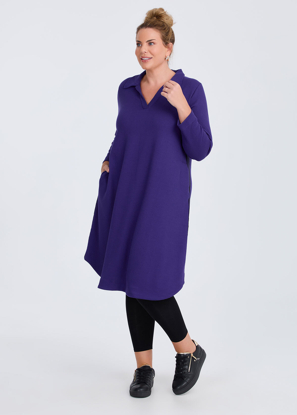 Shop Plus Size Natural On The Go Dress, Purple | Taking Shape AU