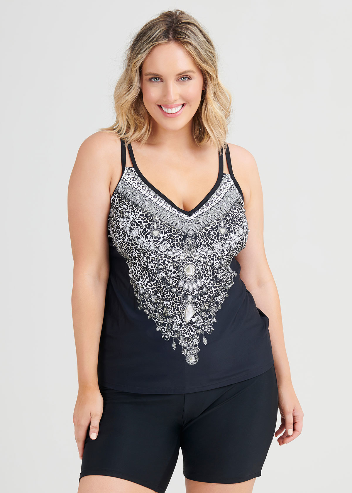 Shop Plus Size Tribal Mix Tankini, Print | Taking Shape AU