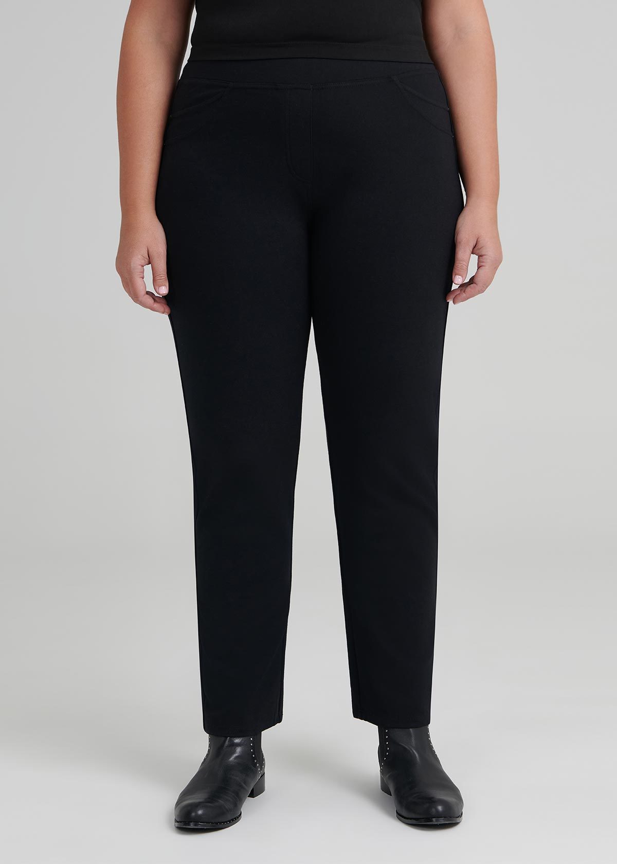 Shop Plus Size Coco Ponte Pant, Black | Taking Shape NZ