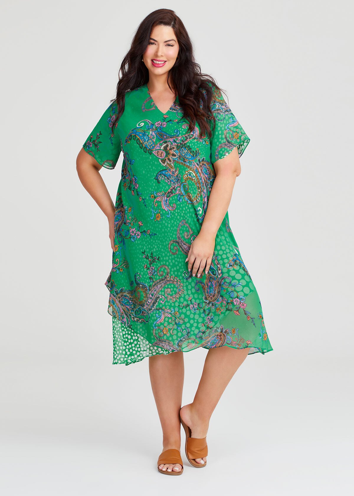 Shop Plus Size Reversible Travel Dress, Green | Taking Shape AU