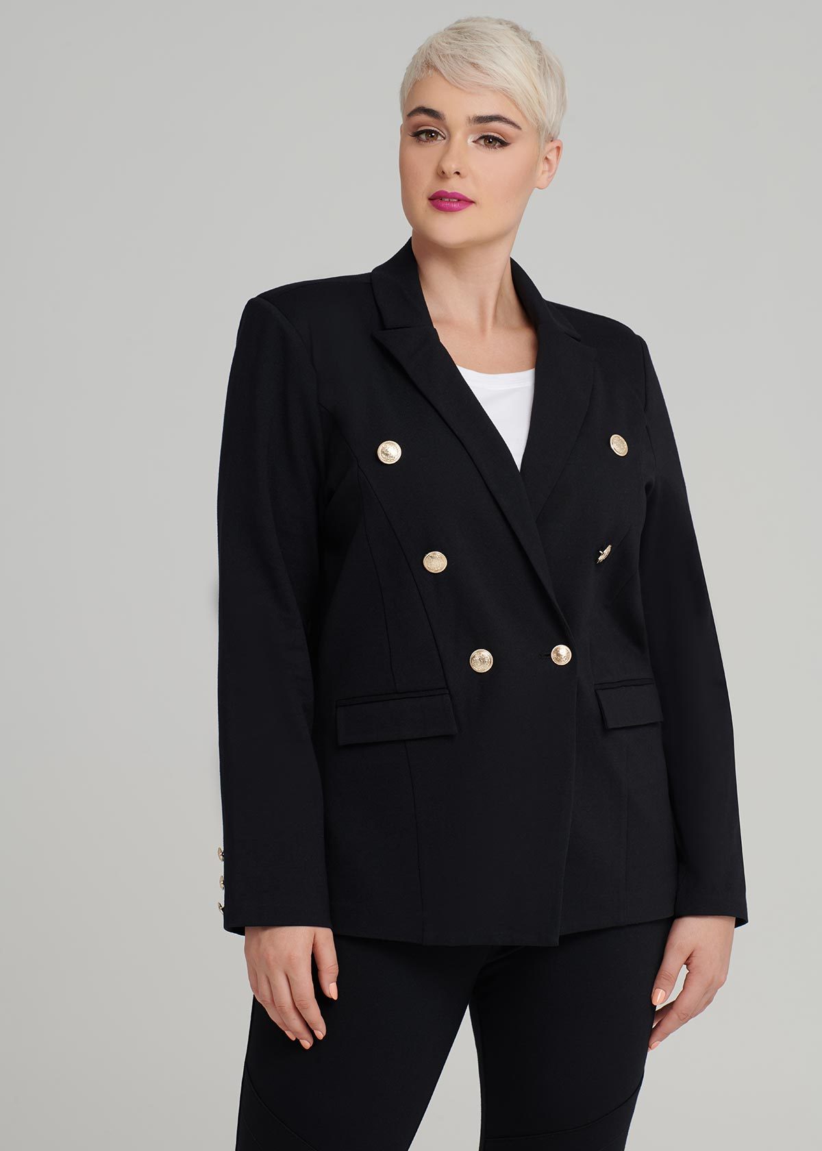 Shop Plus Size Coco Luxe Jacket, Black | Taking Shape NZ