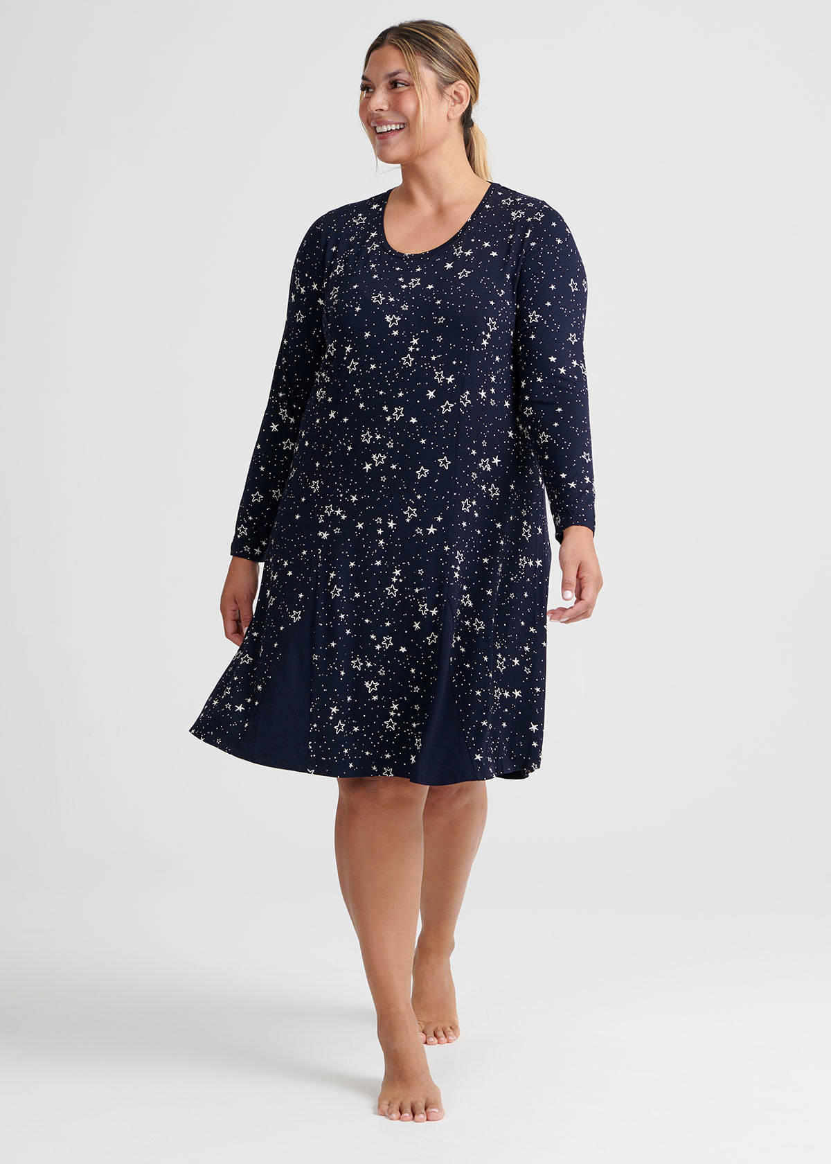 Shop Plus Size Starry Night Nightie, Print | Taking Shape NZ