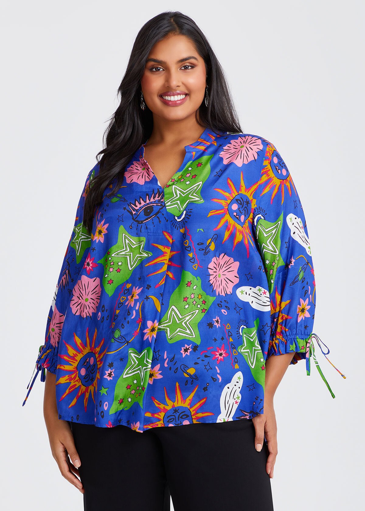 Shop Plus Size Natural Wonderlust Top, Multi | Taking Shape AU