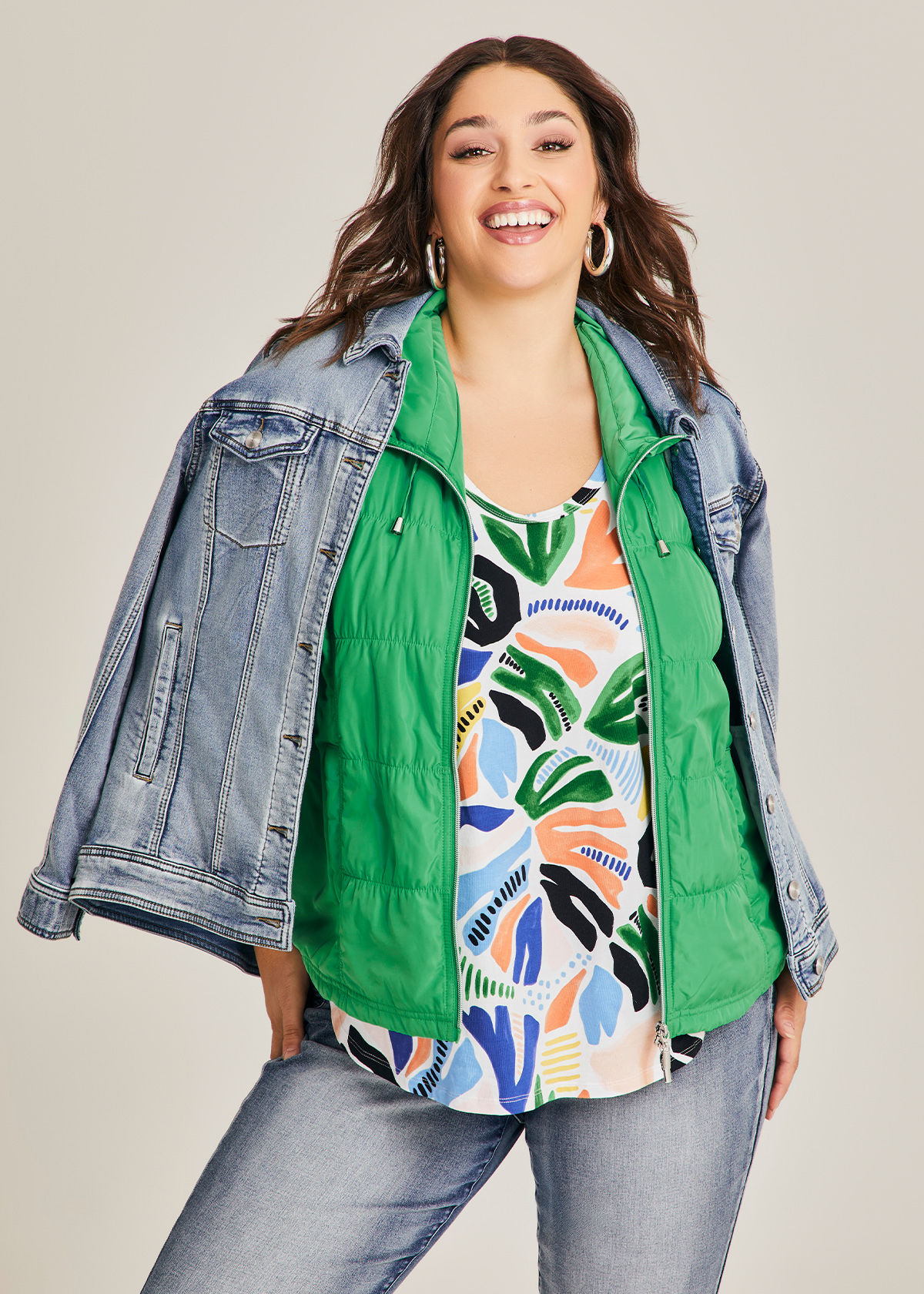 Shop Plus Size The Best Fit Denim Jacket, Blue | Taking Shape AU