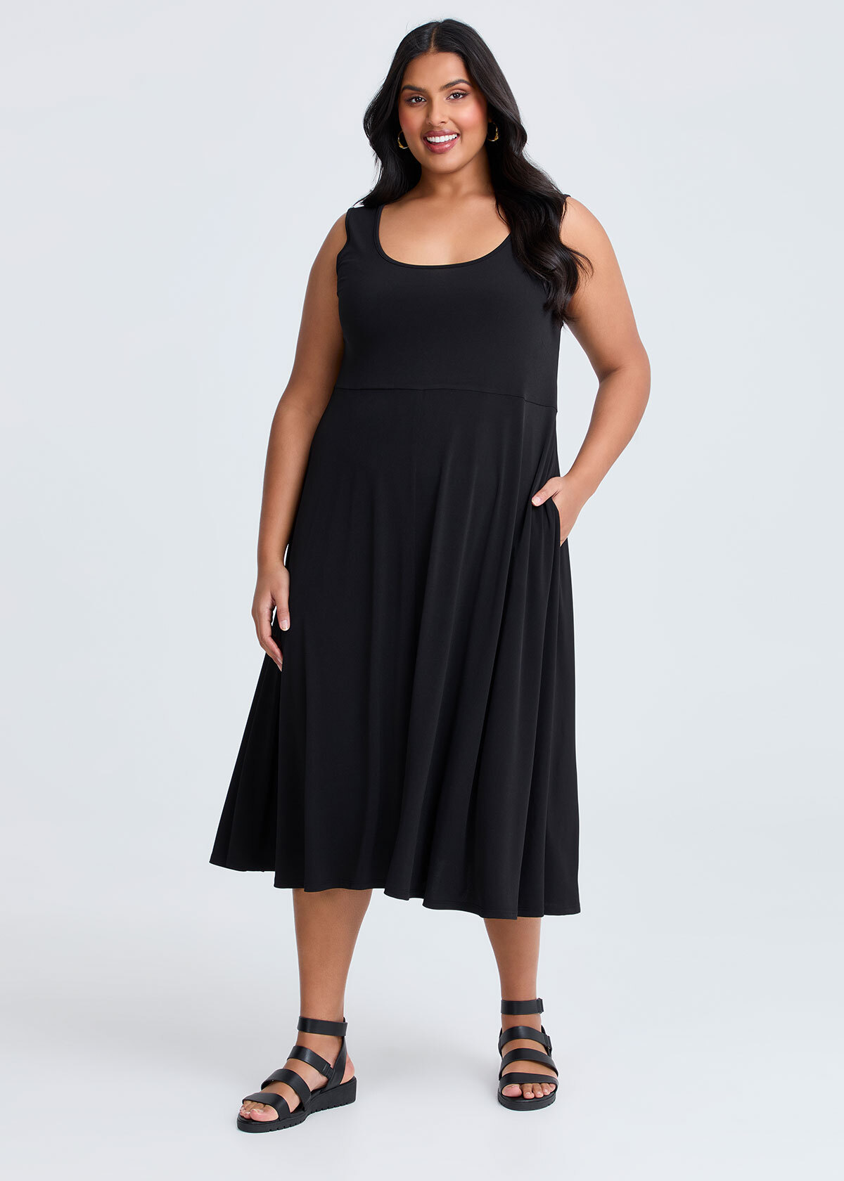 Shop Plus Size Elevate Layering Dress, Black | Taking Shape NZ