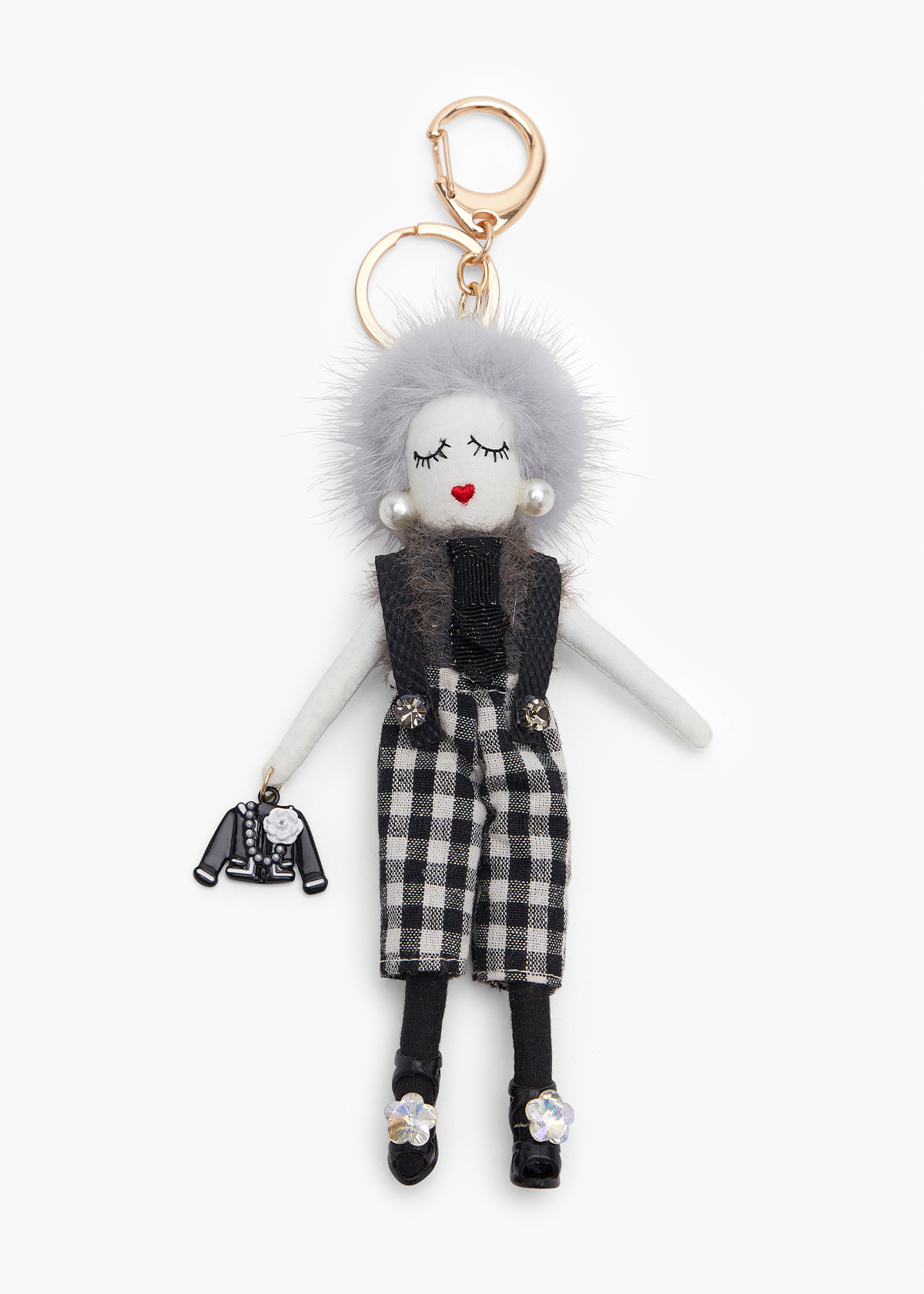 Shop Doll Key Ring Bag Charm in Black | Accessories | Taking Shape AU