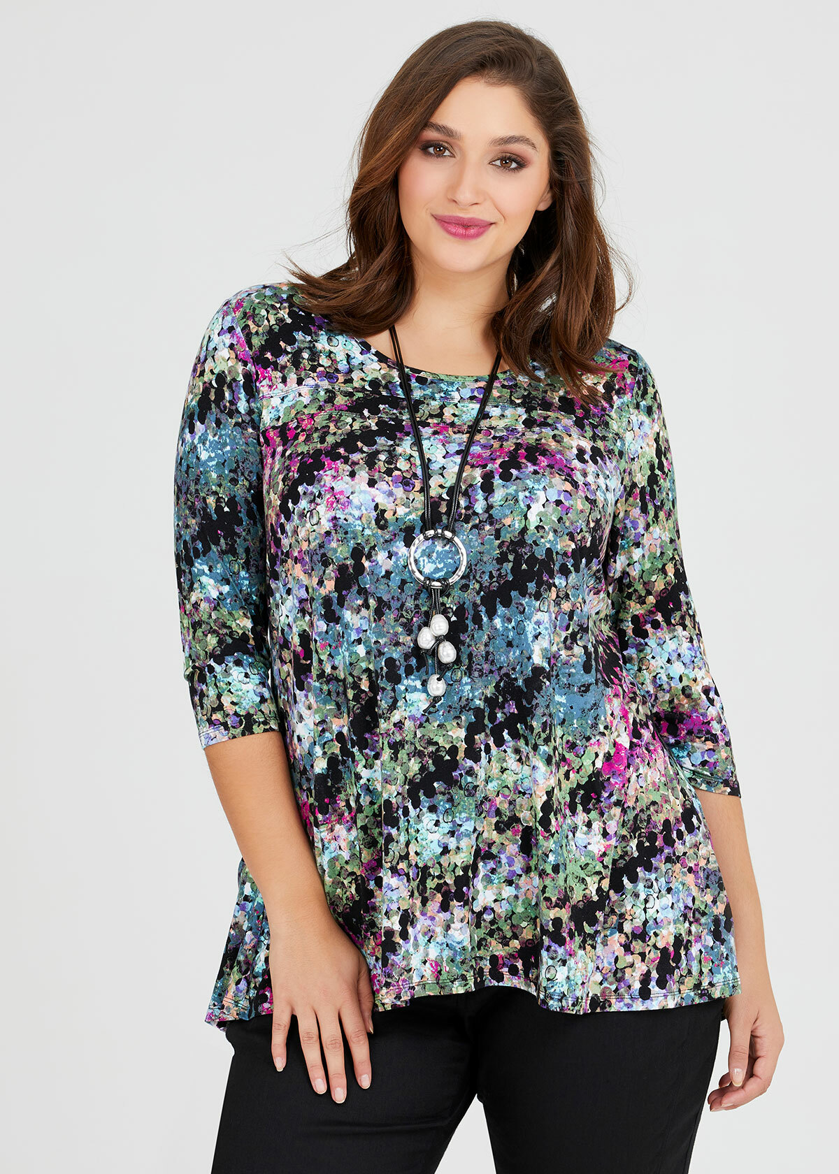 Shop Plus Size Bamboo Confetti Top in Print | Taking Shape NZ