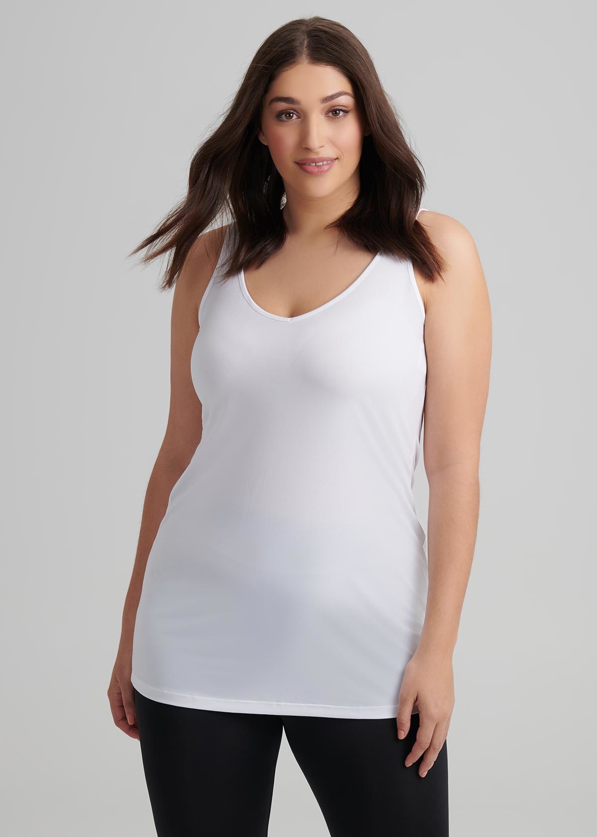 Shop Plus Size Luna Basic Instinct Tank, White | Taking Shape AU