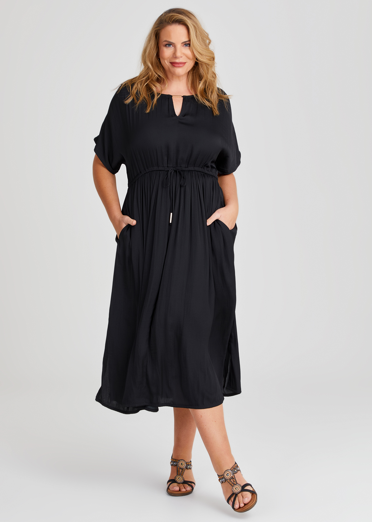 Shop Plus Size Luxe Charming Dress, Black | Taking Shape AU