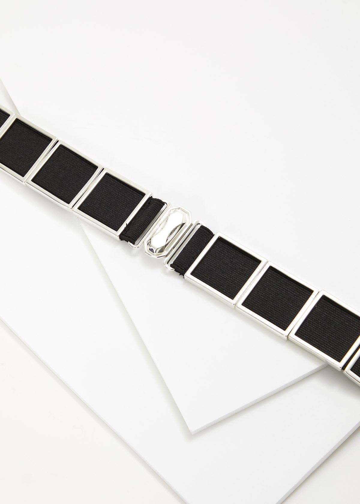Shop Black Silver Stretch Belt in Black | Accessories | Taking Shape AU