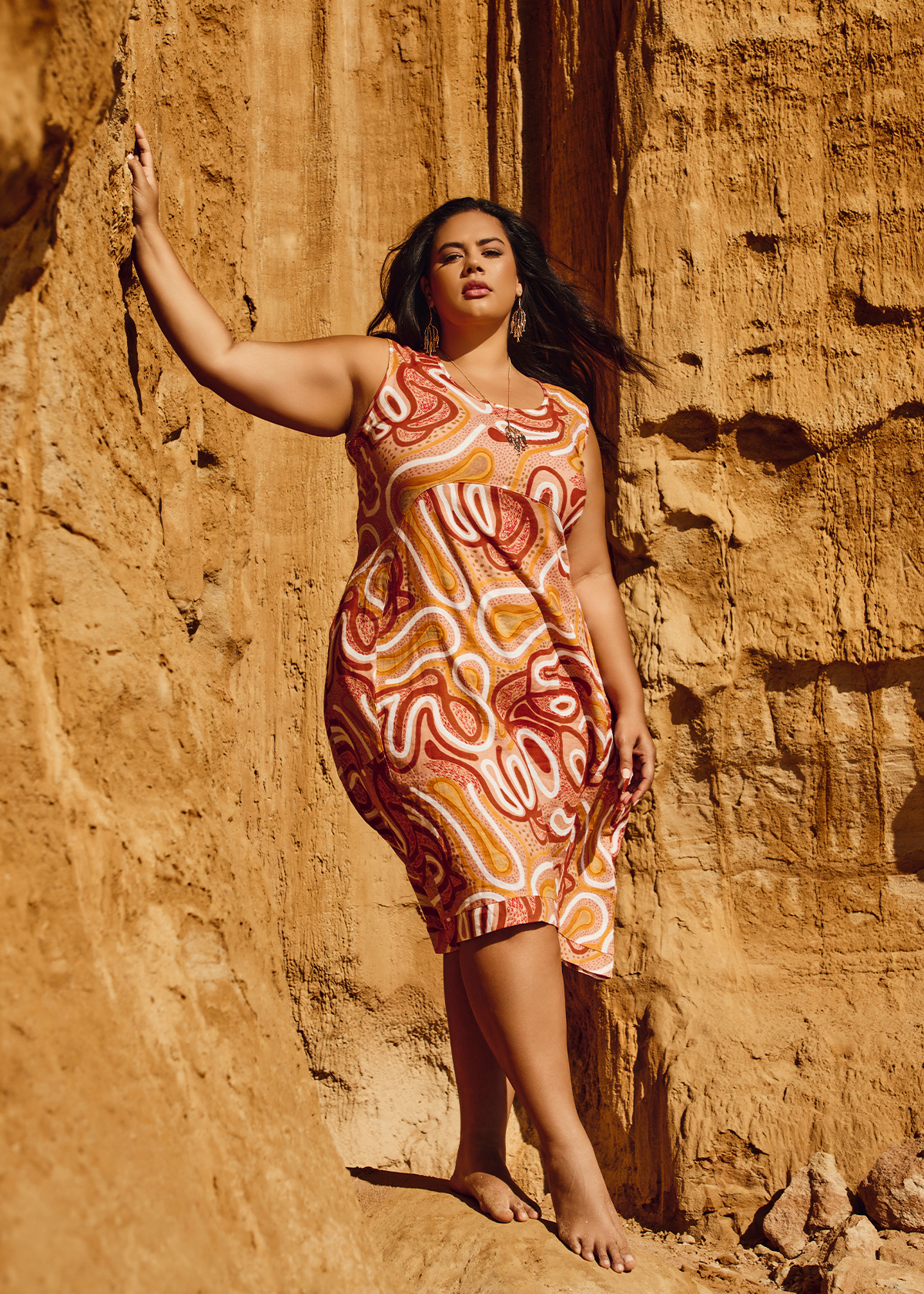 Shop Plus Size Elverina Garbara Linen Dress, Multi | Taking Shape AU