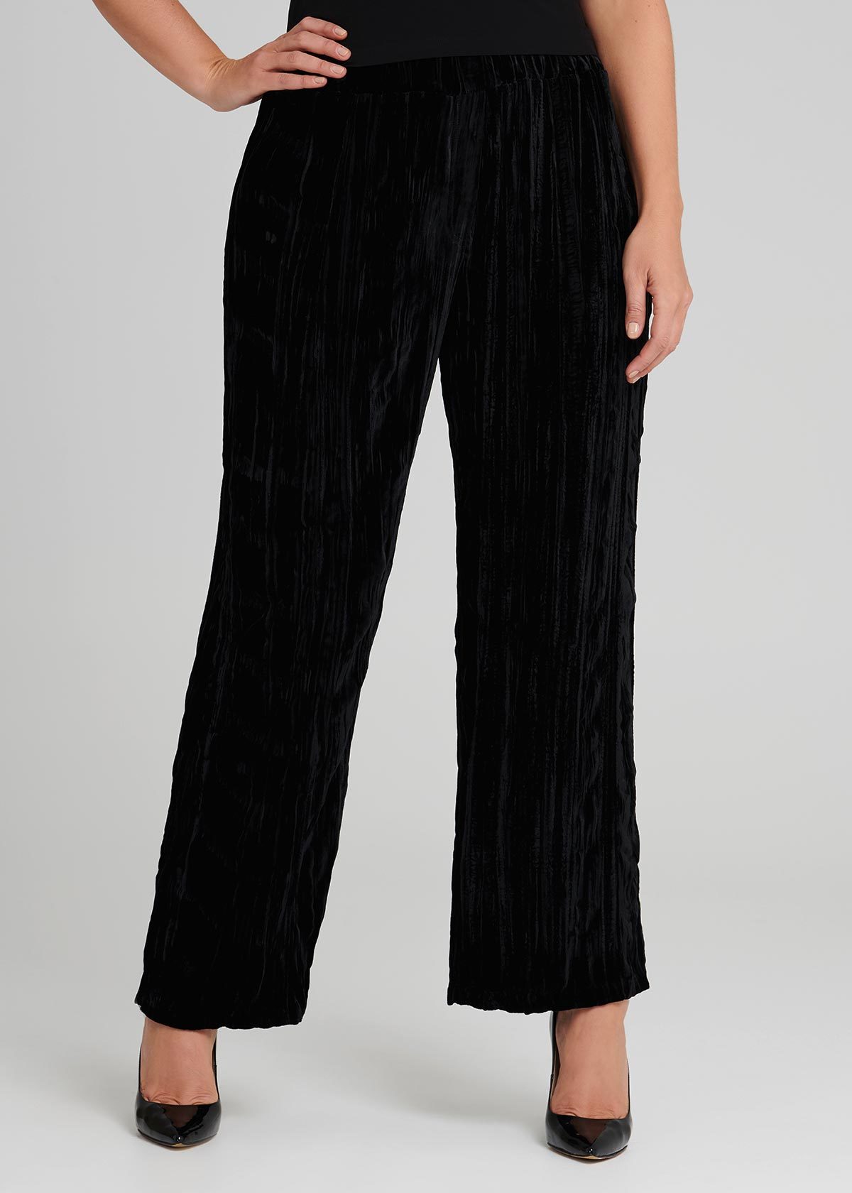 Shop Plus Size Velvet Smoking Pant, Black | Taking Shape AU