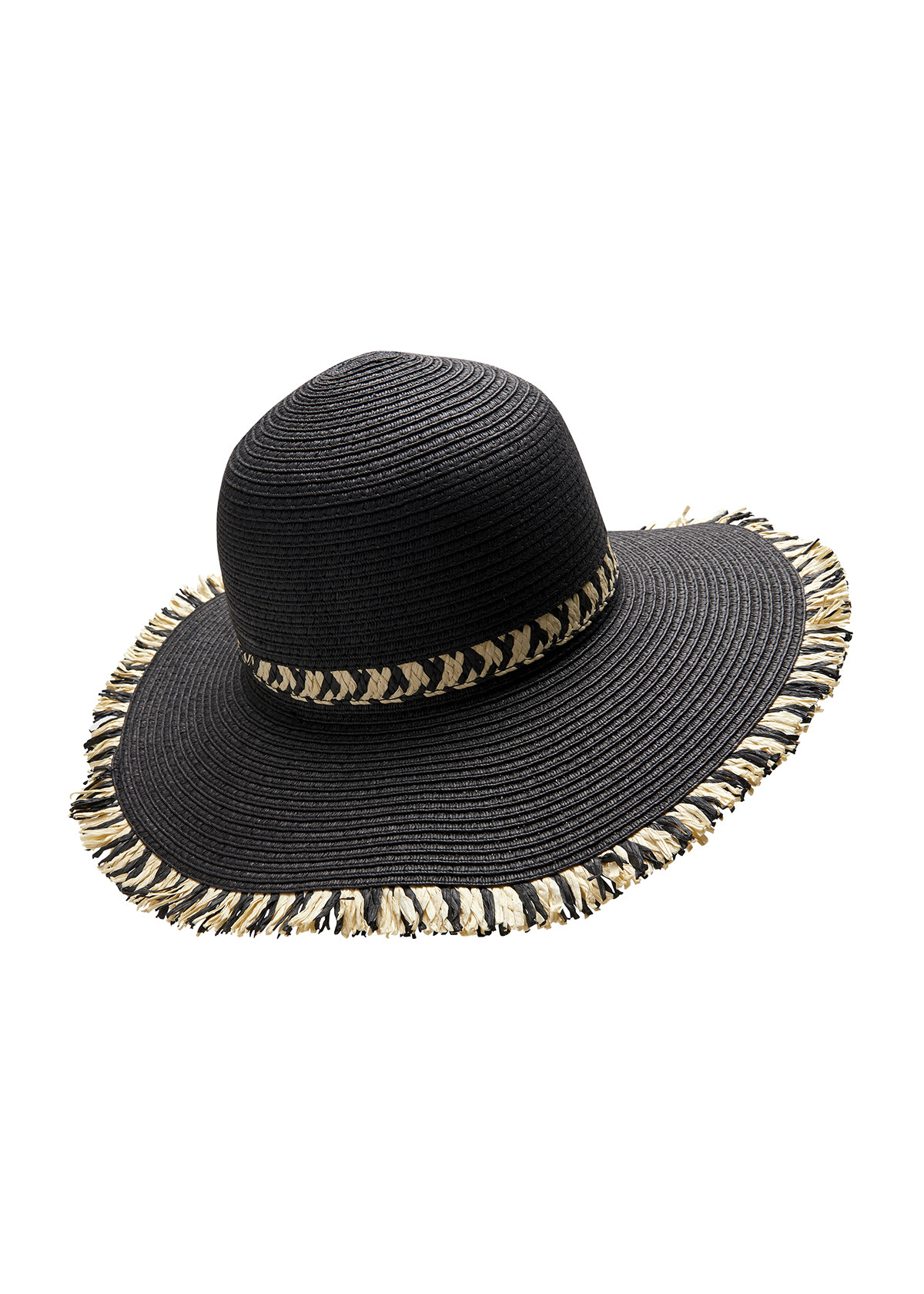 Shop Black & Natural Sun Hat in Black | Accessories | Taking Shape AU
