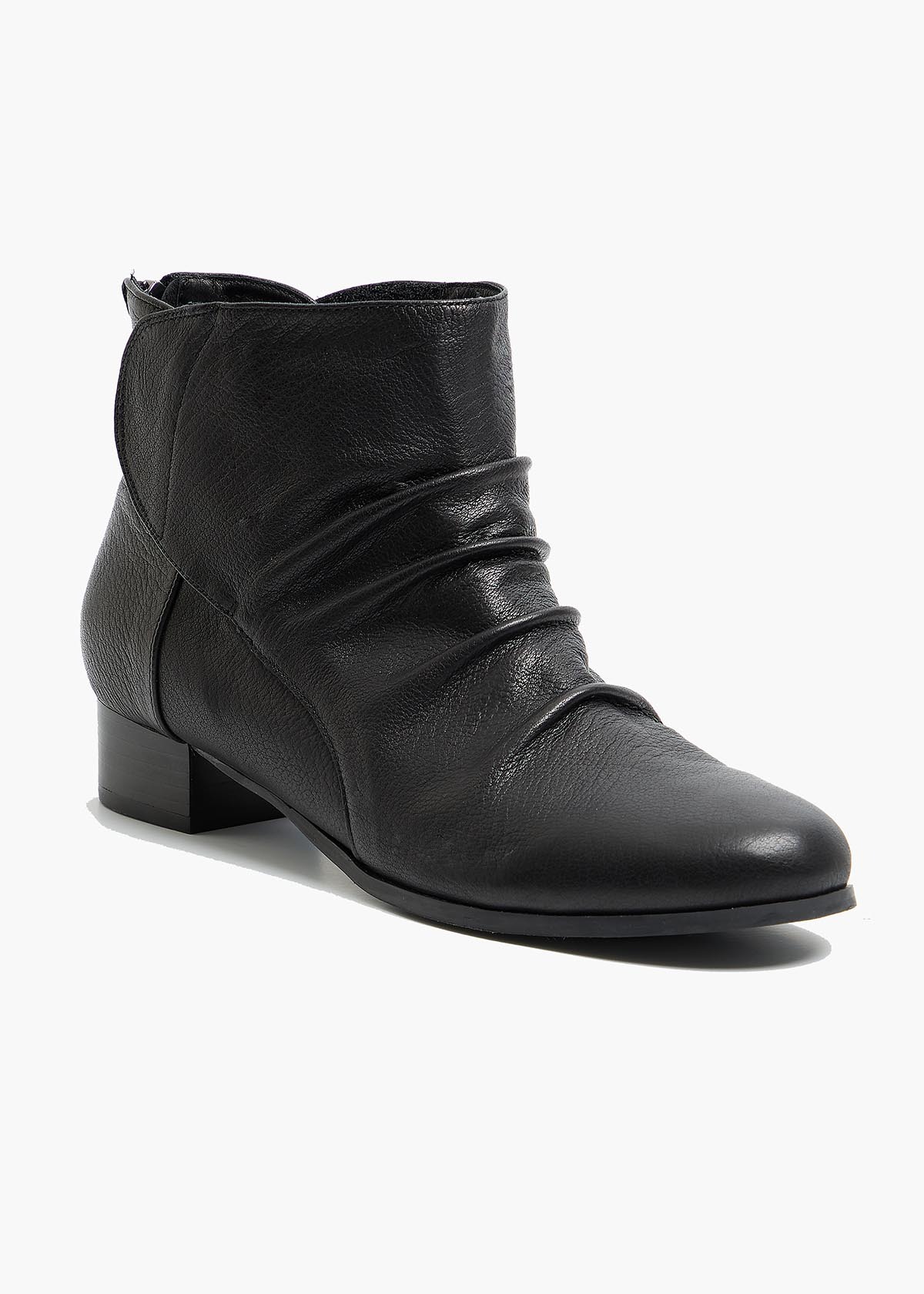Shop Black Leather Velcro Strap Boot | Comfortable Shoes | Taking Shape AU
