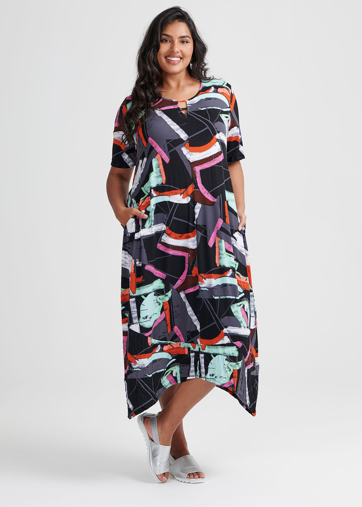 Shop Plus Size All About Hue Dress, Multi | Taking Shape AU
