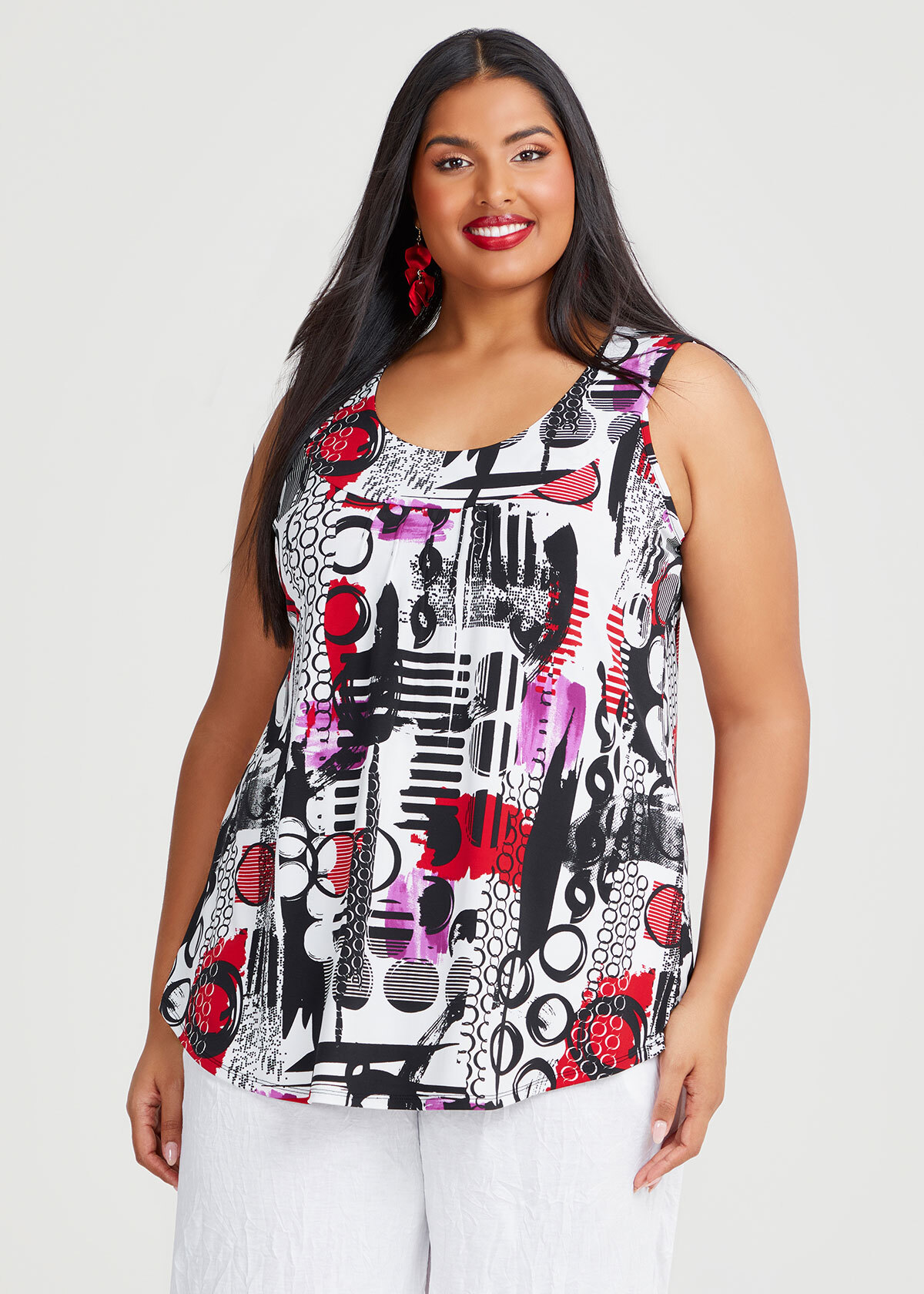 Shop Plus Size Tuck Detail Luna Tank, Multi | Taking Shape AU