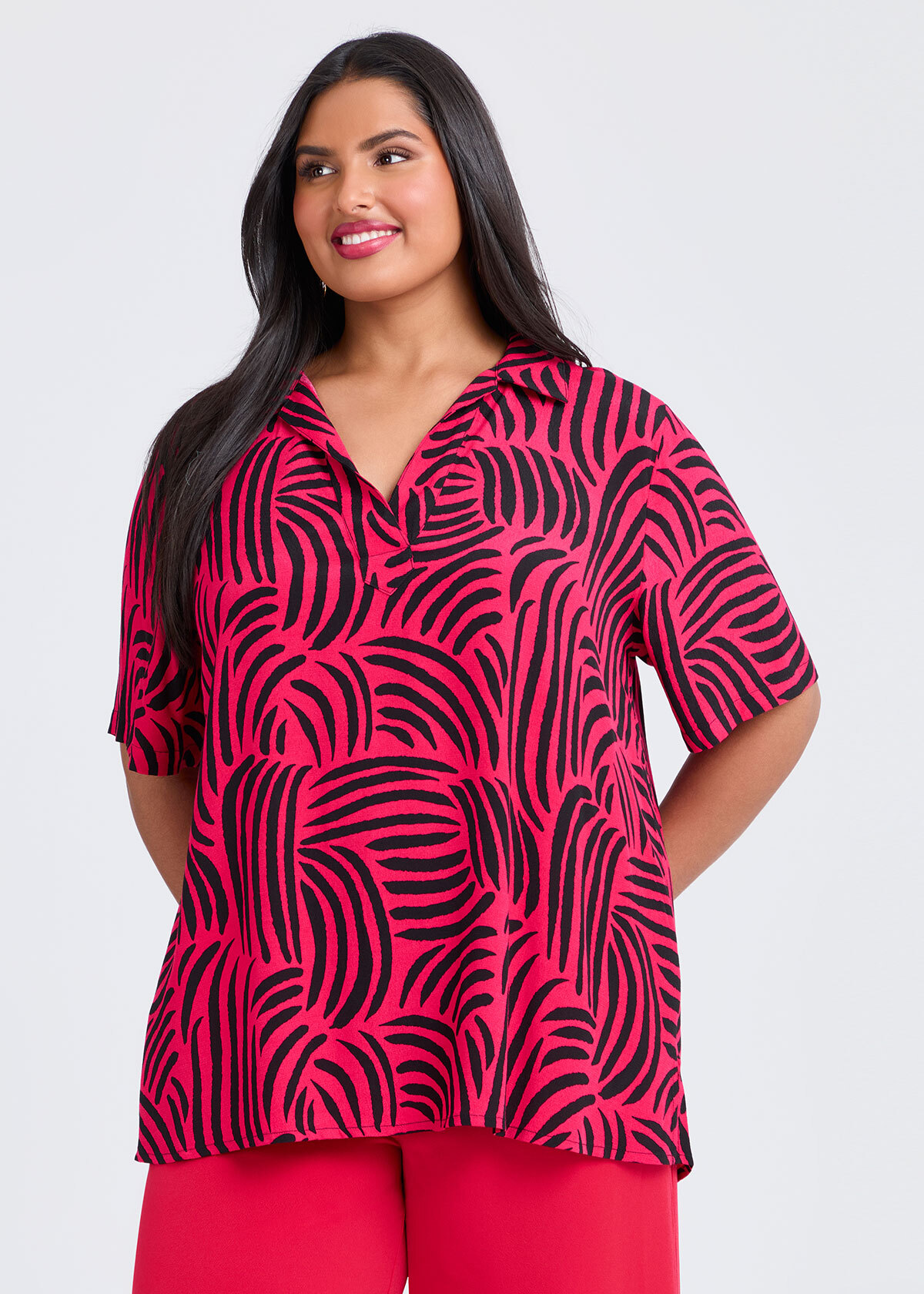 Shop Plus Size Natural Top, Multi | Taking Shape AU