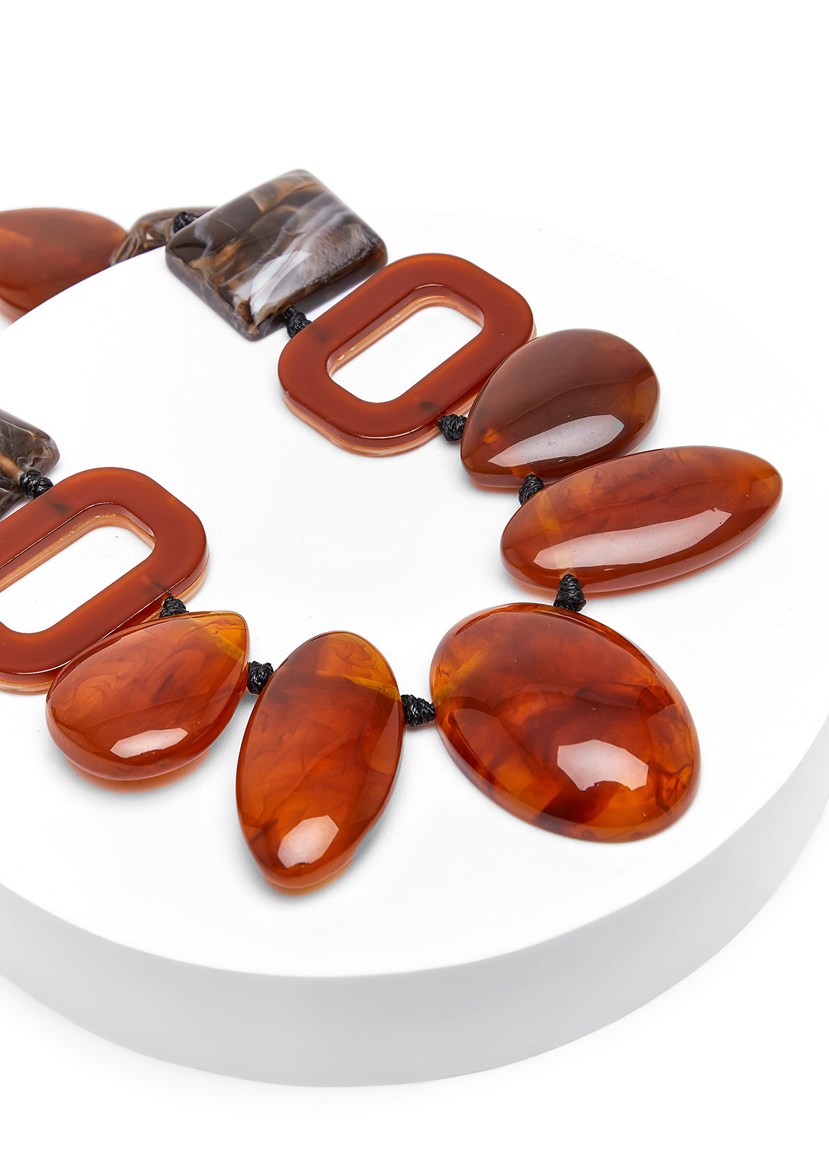 Shop Neutral Resin & Cord Necklace in White | Accessories | Taking Shape AU