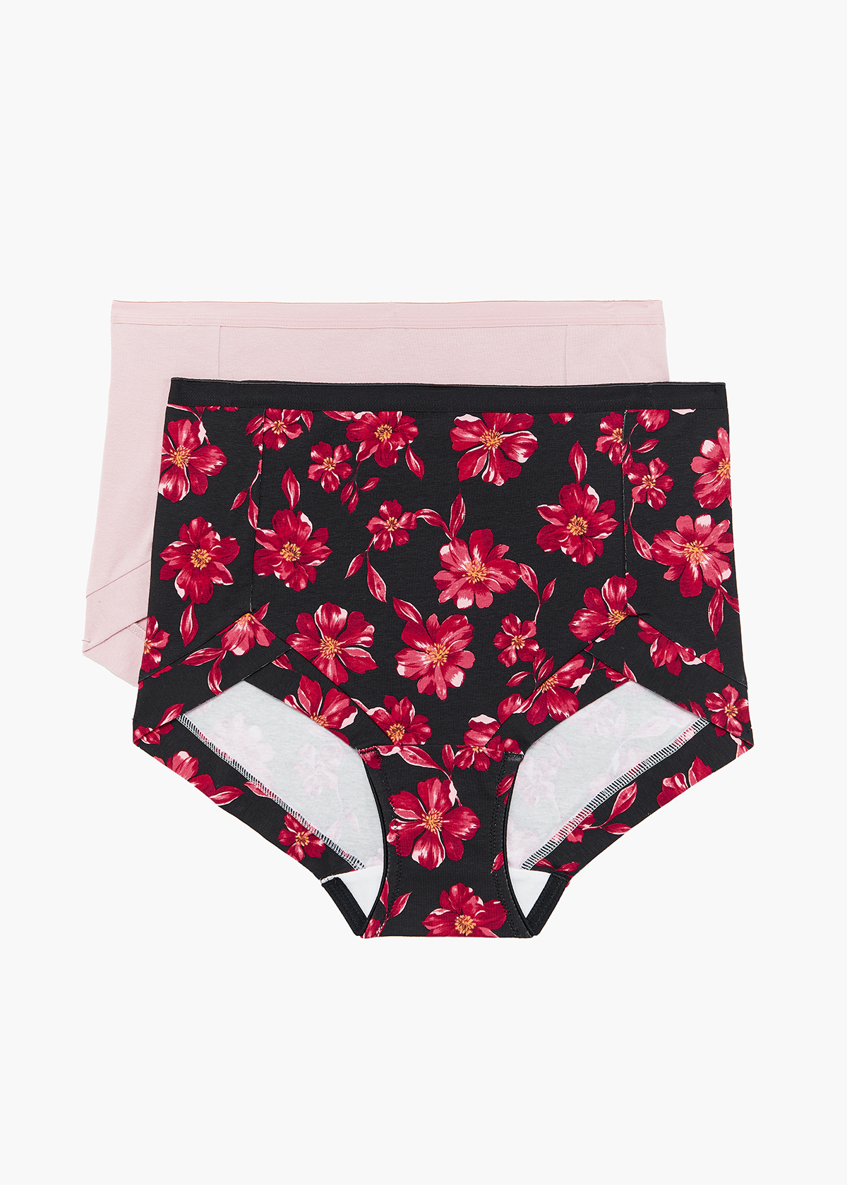 Shop Plus Size 2Pk Eco Cotton Floral Briefs, Multi | Taking Shape AU
