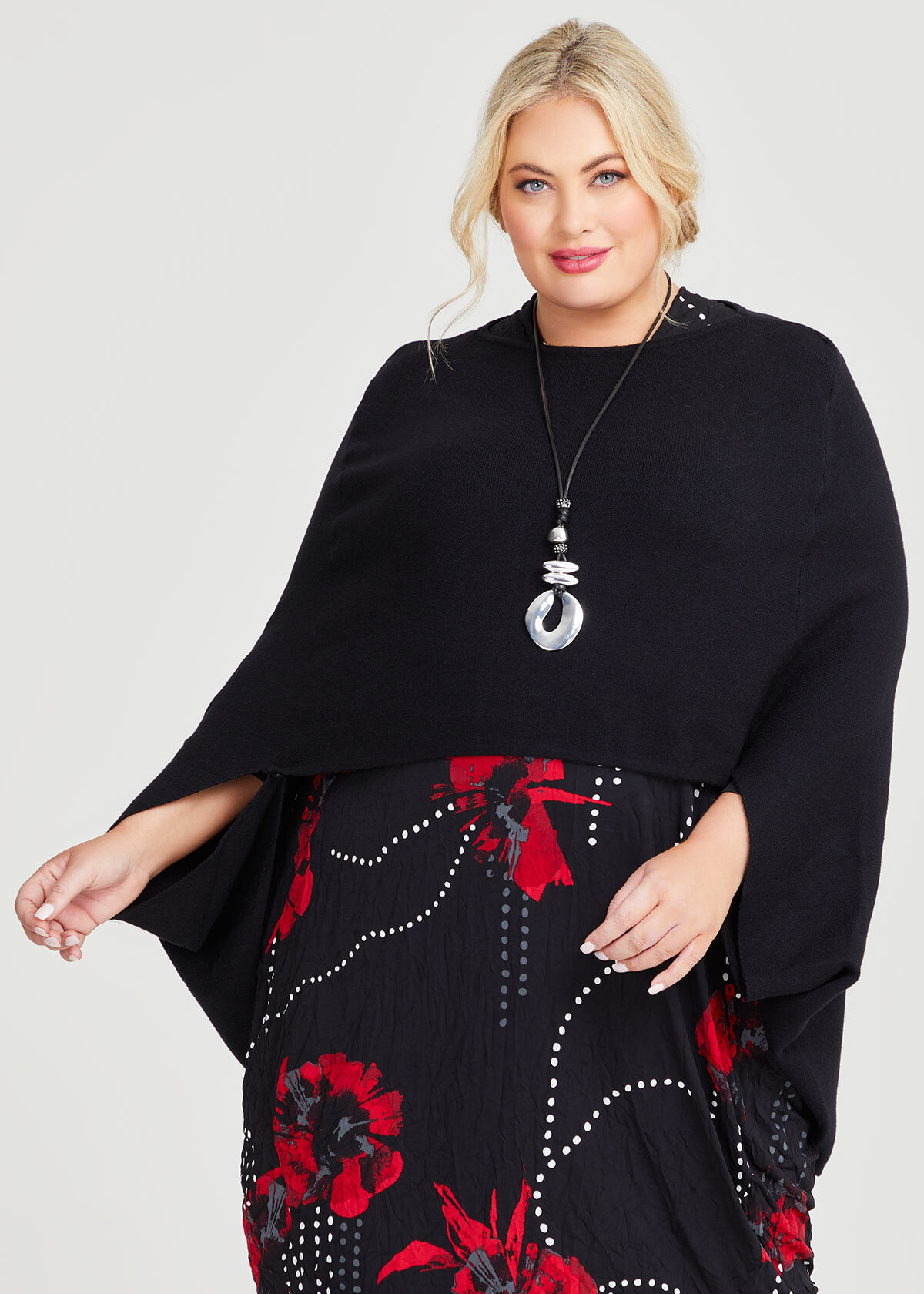 Shop Winter By Your Side Cape in Black | Accessories | Taking Shape SE