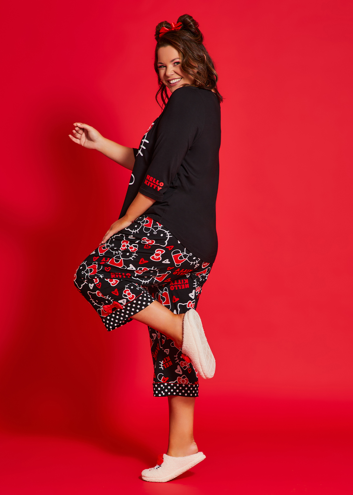 Shop Plus Size Hello Kitty Pyjama Pant, Multi | Taking Shape UK