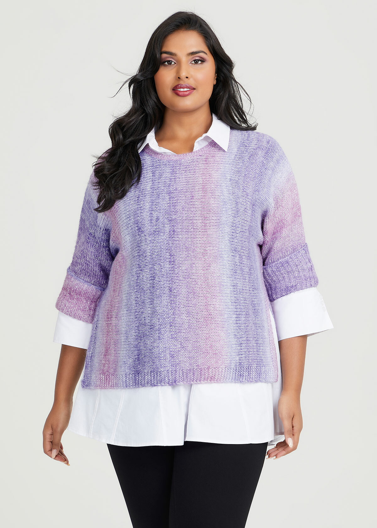 Shop Plus Size Sparkle Ombre Jumper, Purple | Taking Shape AU