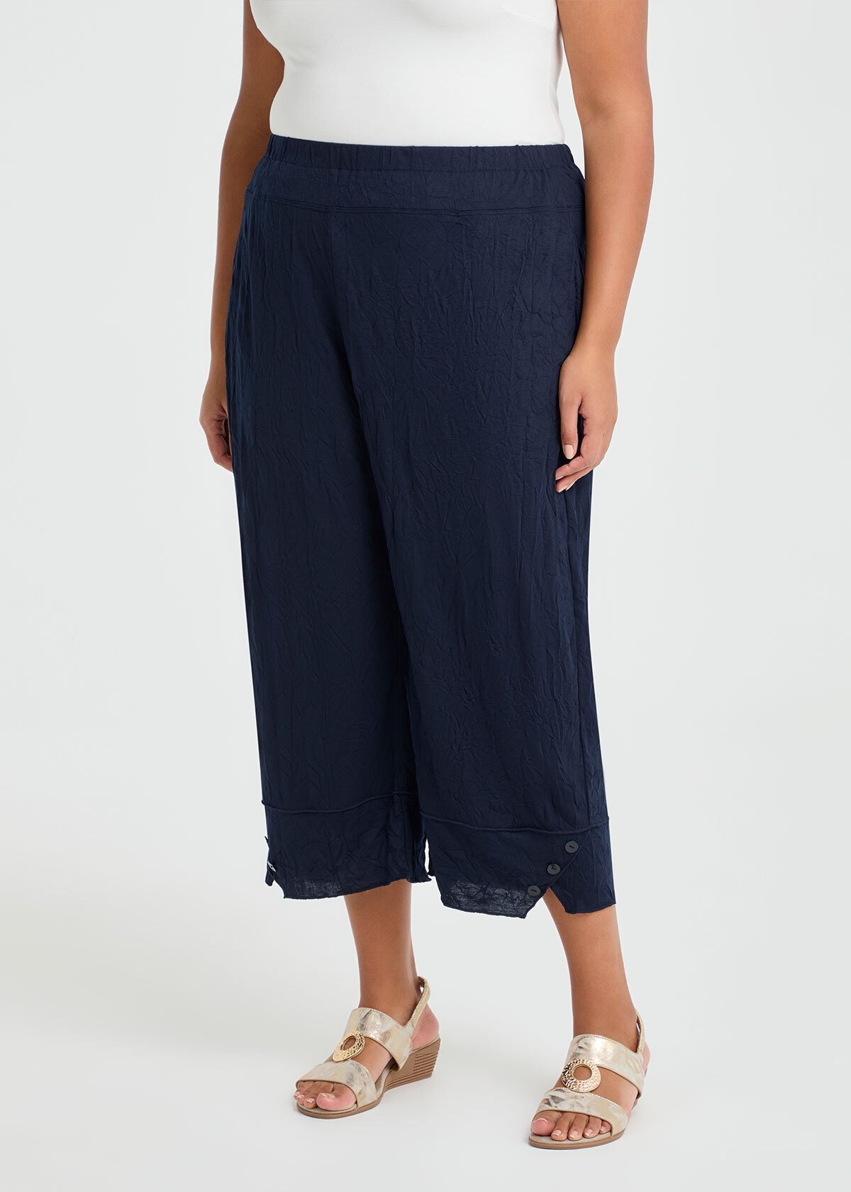 Shop Plus Size Alicia Crop Pant, Navy | Taking Shape AU
