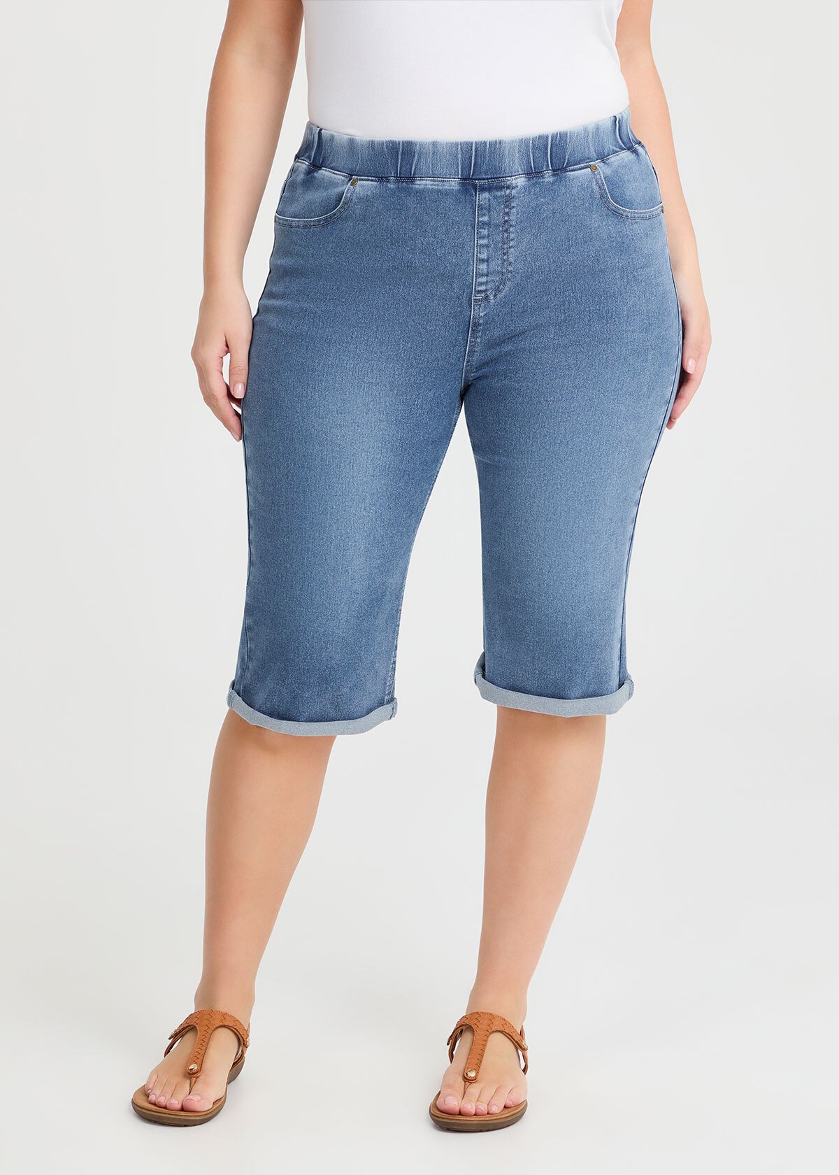 Shop Plus Size The Explorer Denim Short, Blue | Taking Shape NZ